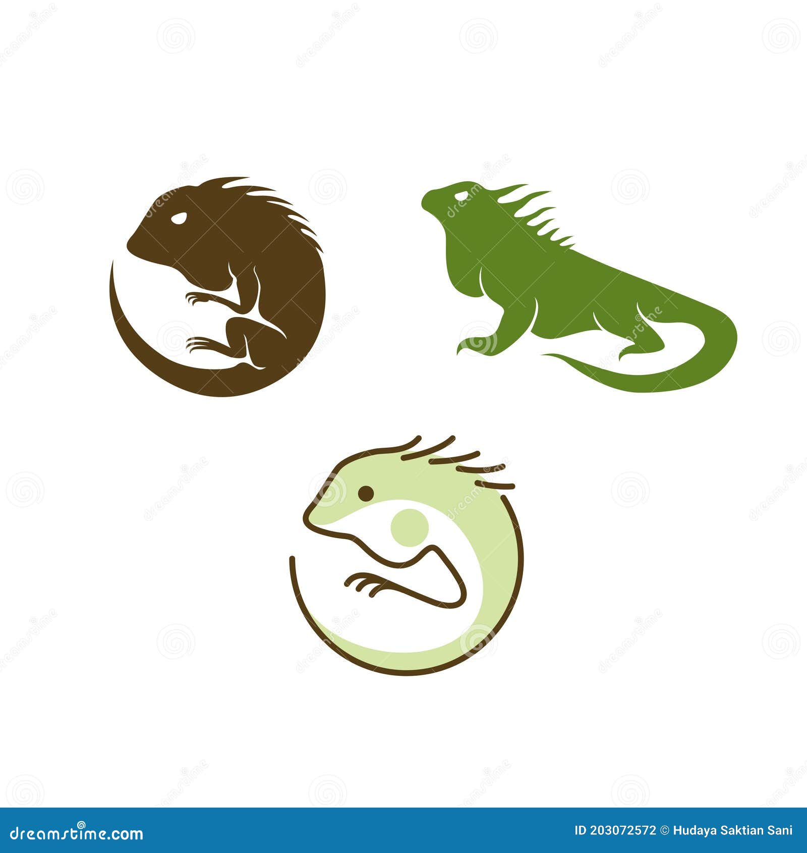 Iguana reptile logo design stock vector. Illustration of character ...