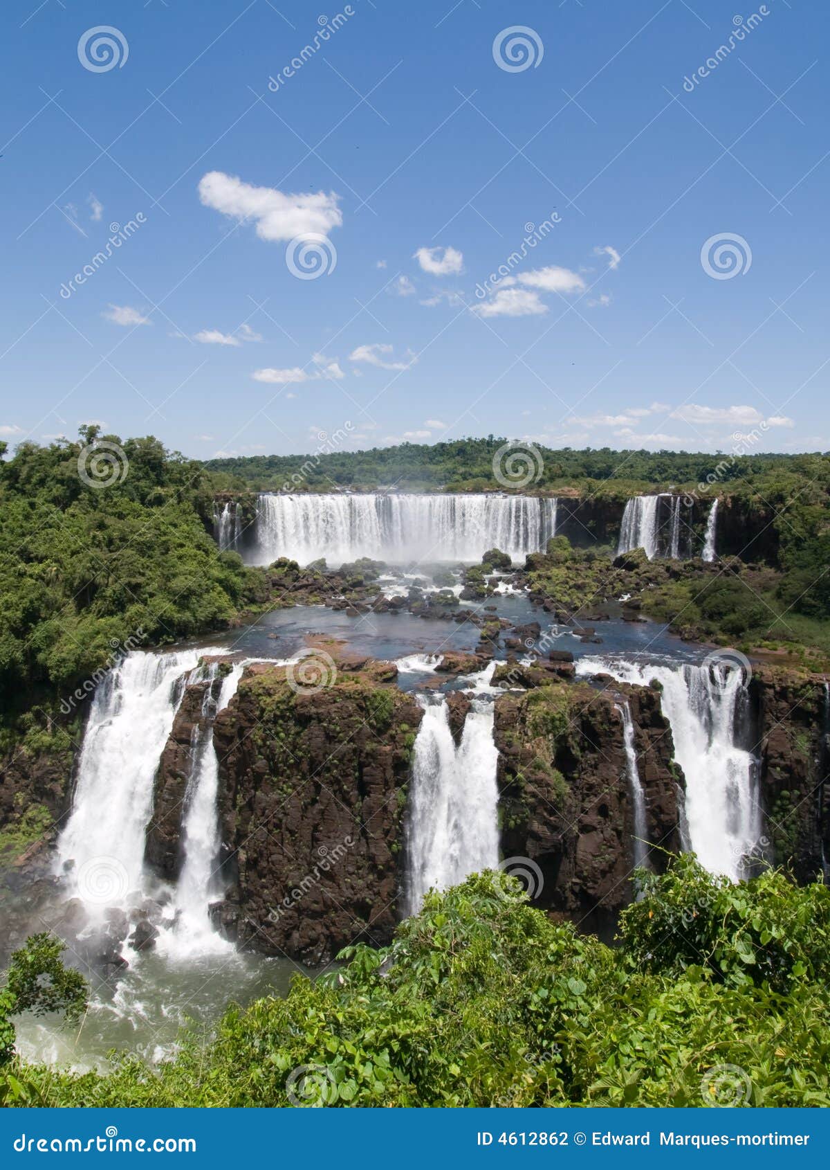 Iguassu Falls, The Largest Series Of Waterfalls Of The World, Located ...