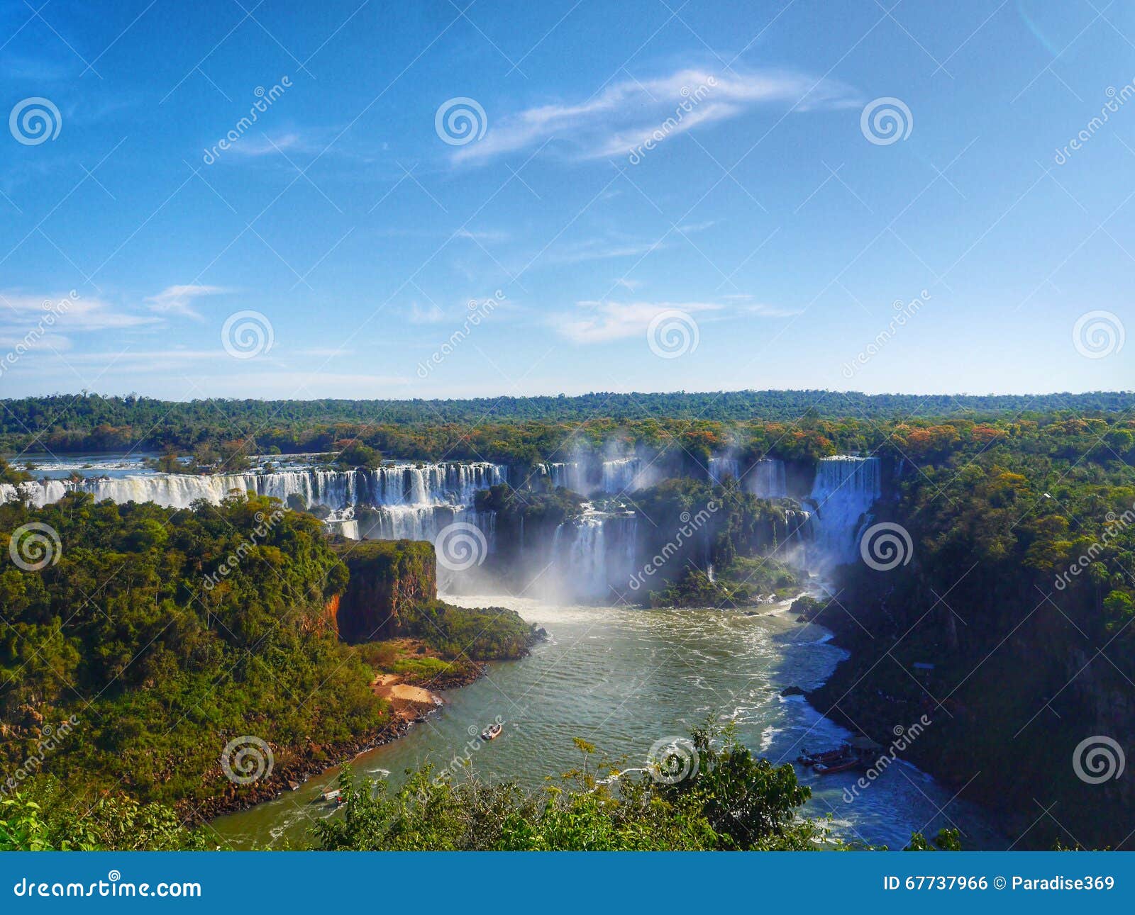 Iguazu Fall stock photo. Image of natural, heritage, force - 67737966