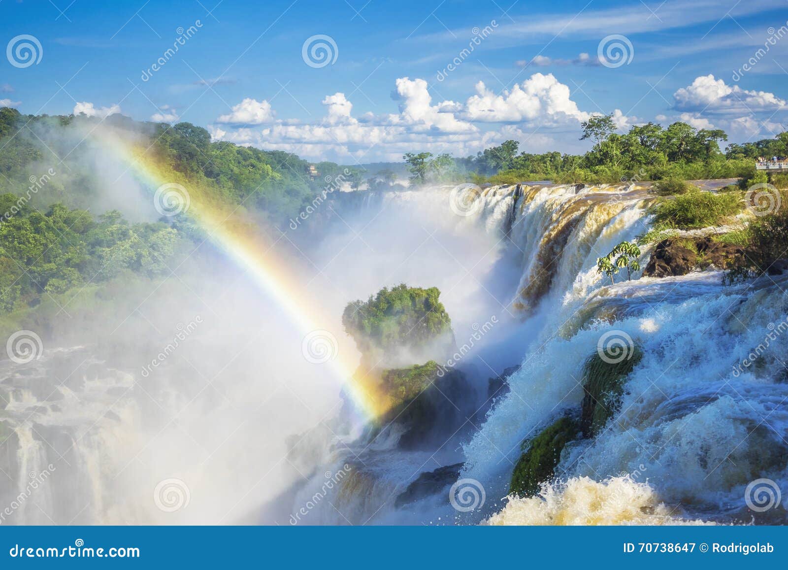 Iguazu Falls Are One Of The World`s Famous Natural Waterfalls, On The ...