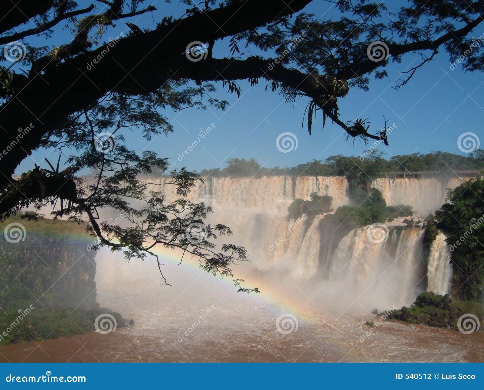 Iguazu Waterfall, Brasil-Argentina Stock Photo - Image of mist ...