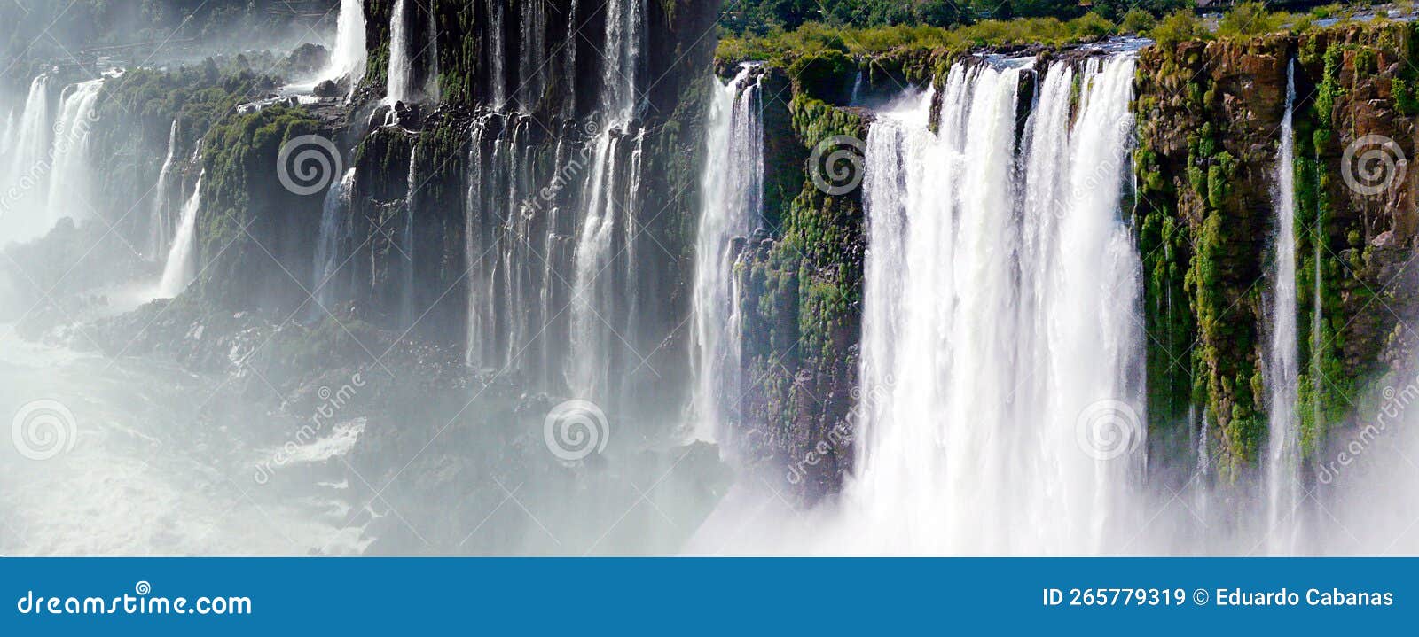 Iguazu Waterfall Seen from Argentina Stock Image - Image of rainforest ...