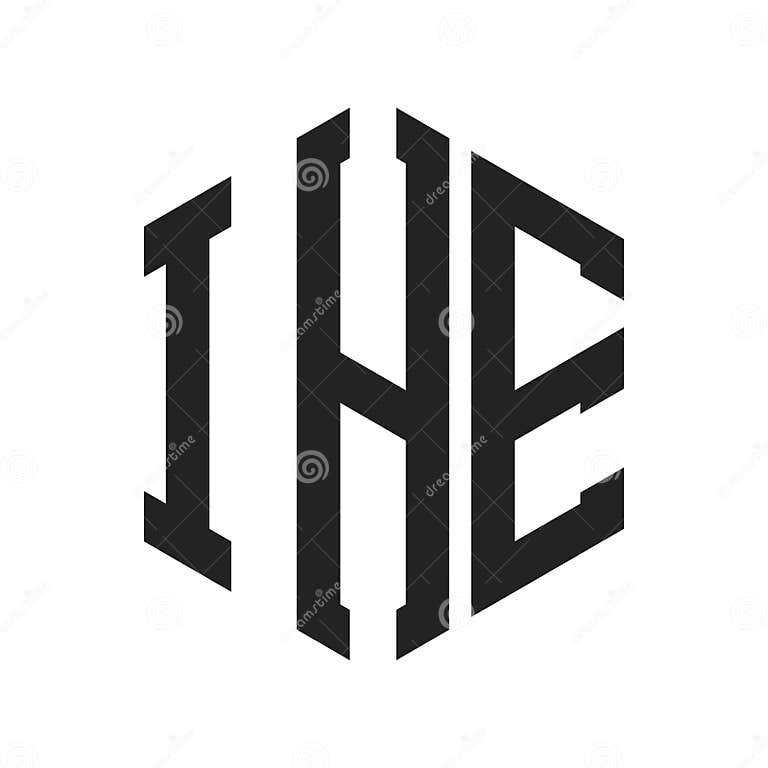 IHE Logo Design. Initial Letter IHE Monogram Logo Using Hexagon Shape ...