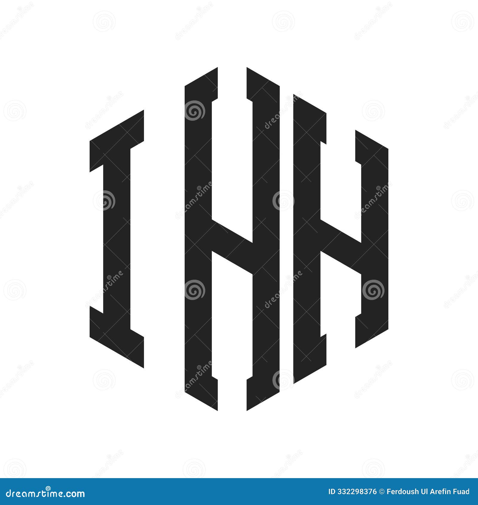 IHH Logo Design. Initial Letter IHH Monogram Logo Using Hexagon Shape ...