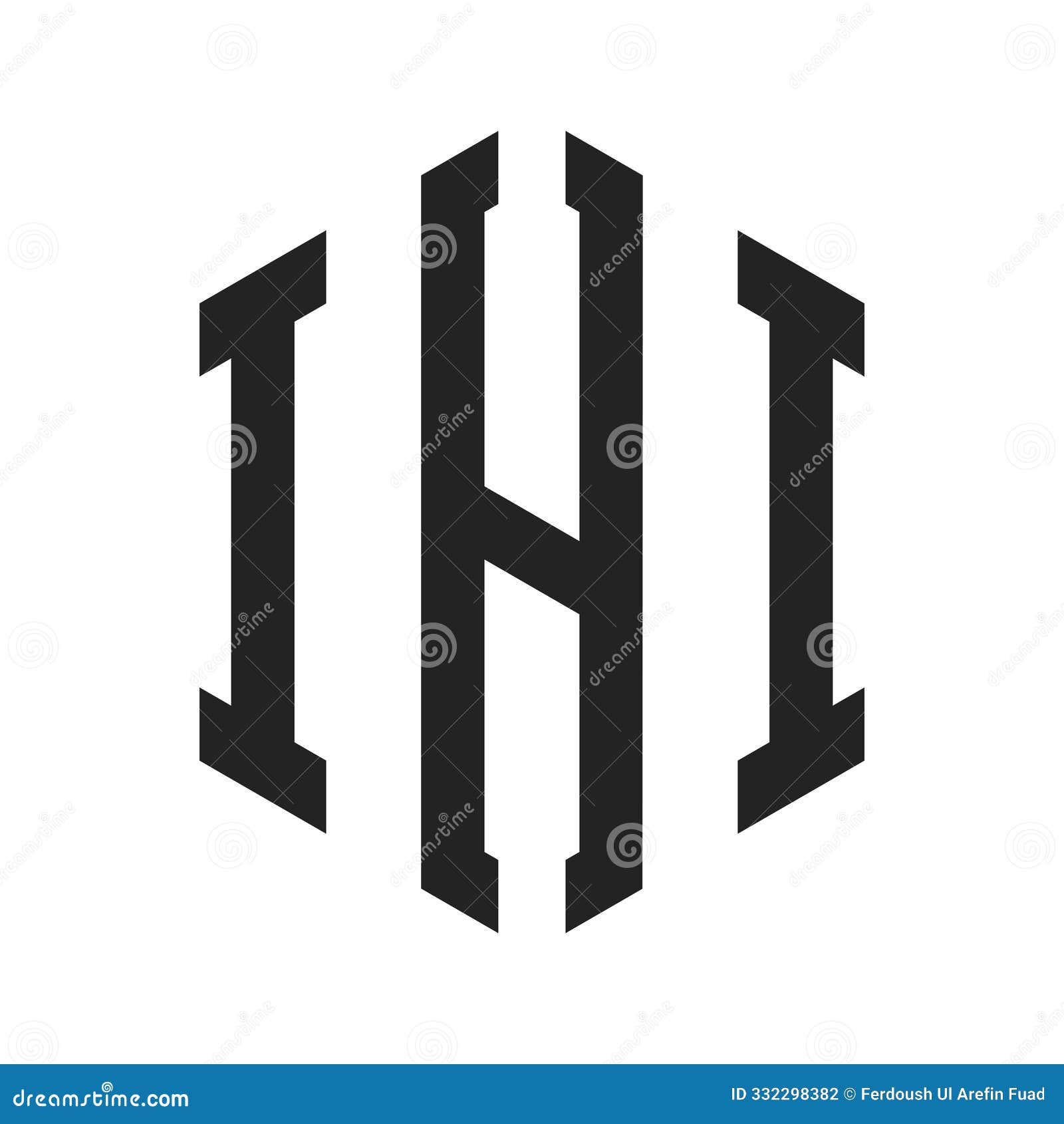 IHI Logo Design. Initial Letter IHI Monogram Logo Using Hexagon Shape ...