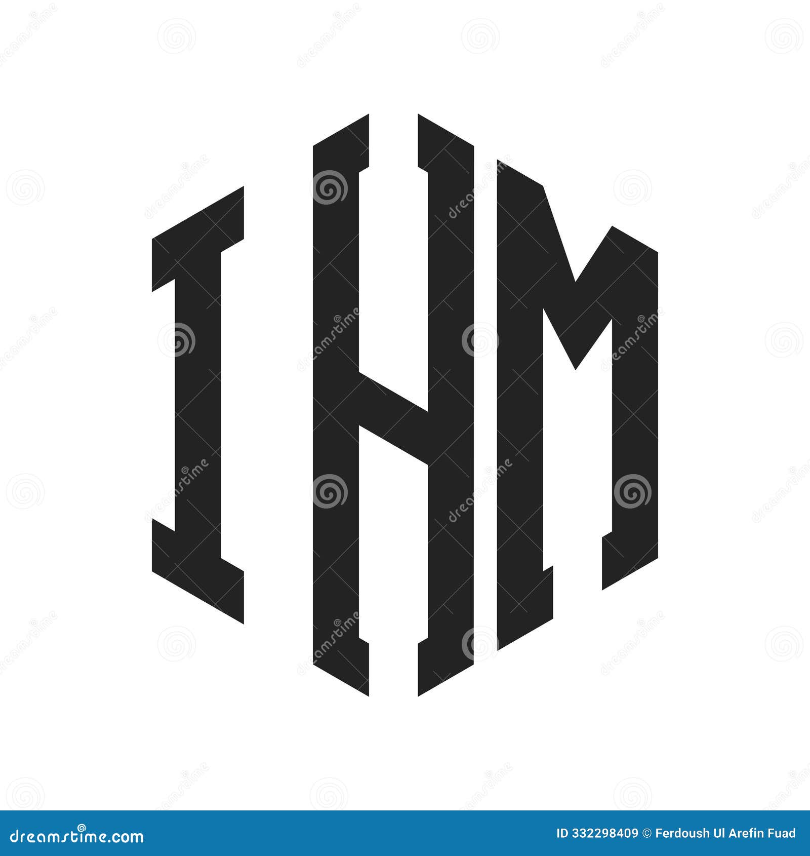IHM Logo Design. Initial Letter IHM Monogram Logo Using Hexagon Shape ...