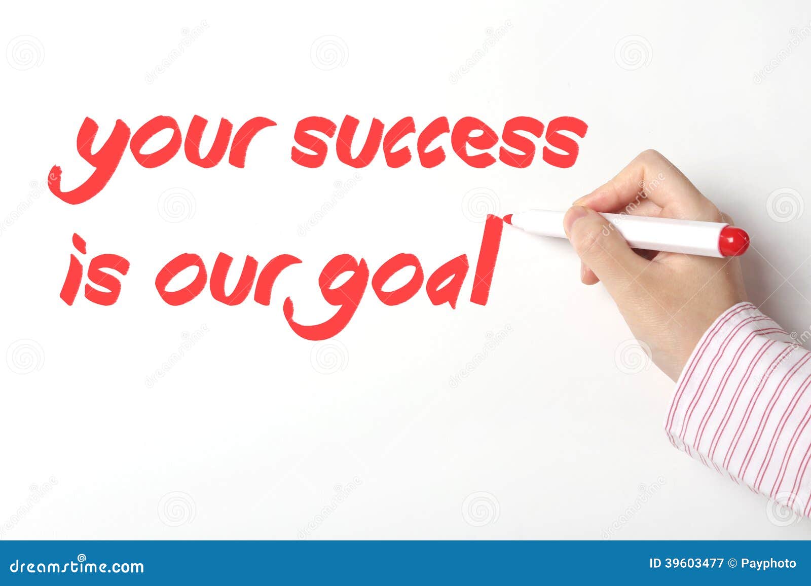 Ihr Erfolg ist unser Ziel stockbild. Bild von ziel, gewinn - 39603477