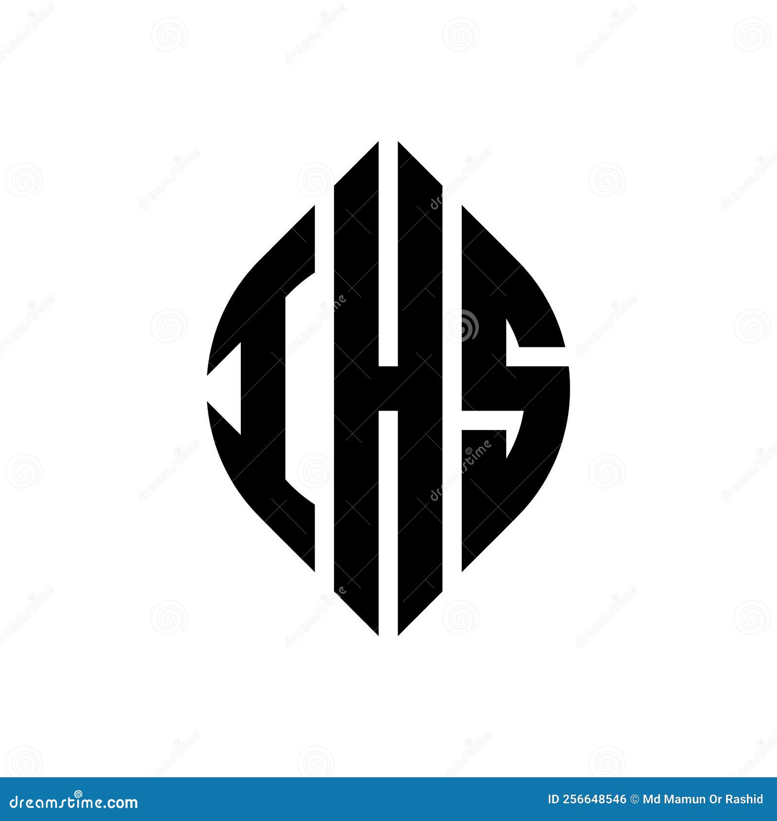 IHS Circle Letter Logo Design with Circle and Ellipse Shape. IHS ...