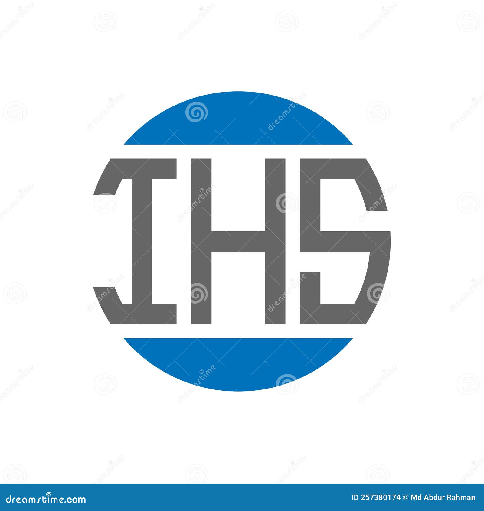 IHS Letter Logo Design on White Background. IHS Creative Initials ...