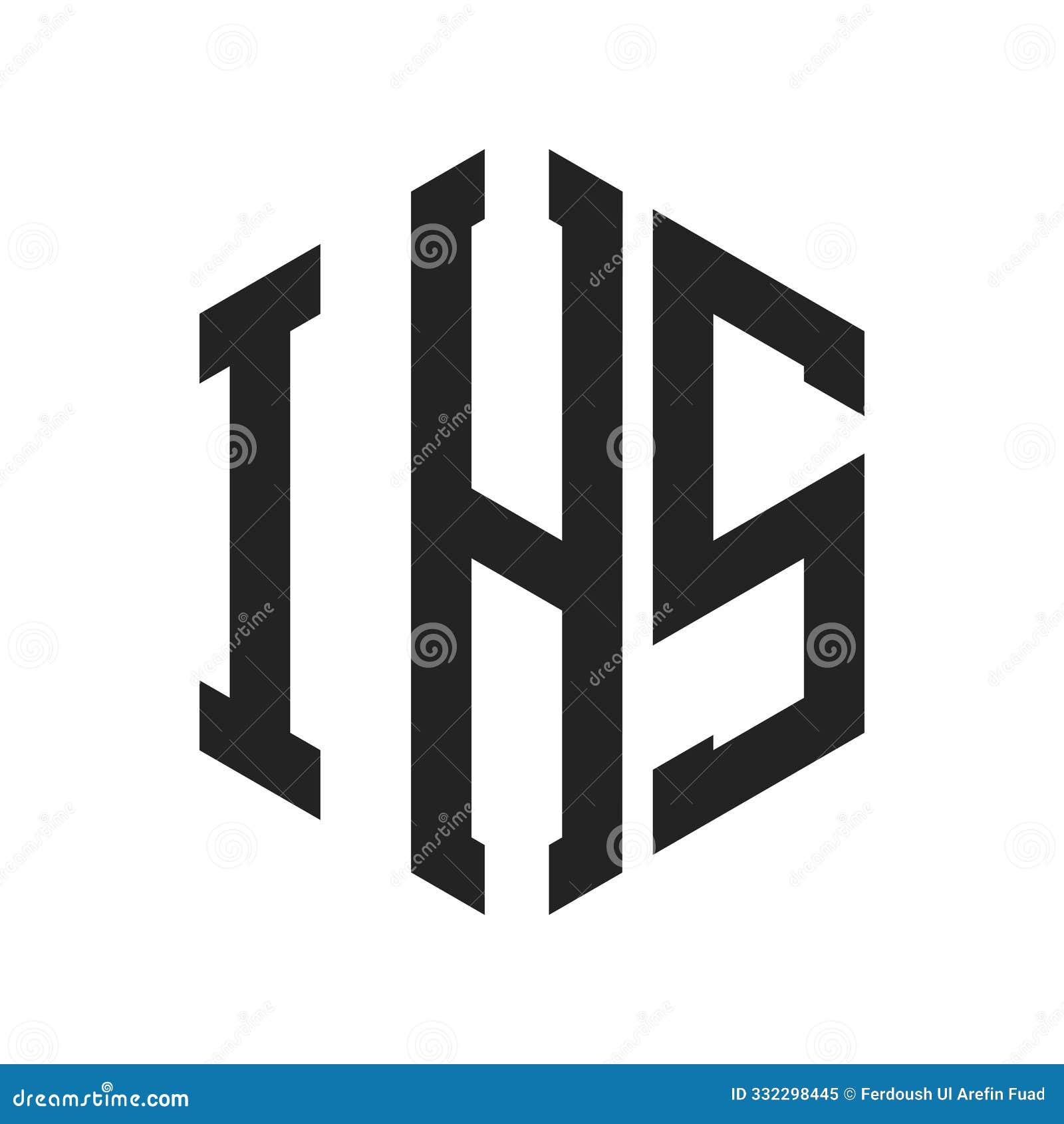 IHS Logo Design. Initial Letter IHS Monogram Logo Using Hexagon Shape ...