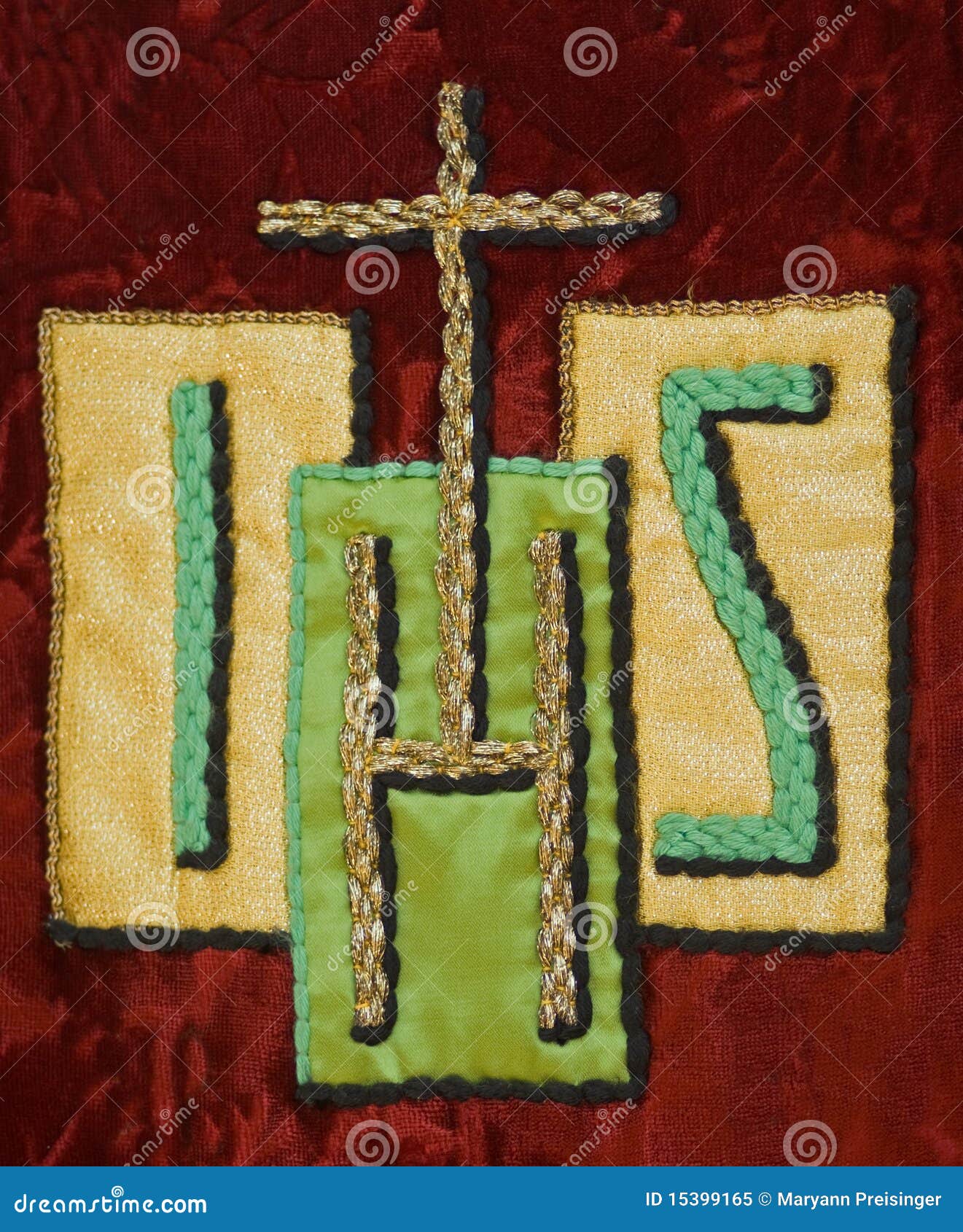 IHS, Symbolic Monogram Tapestry for Jesus Stock Image - Image of ...