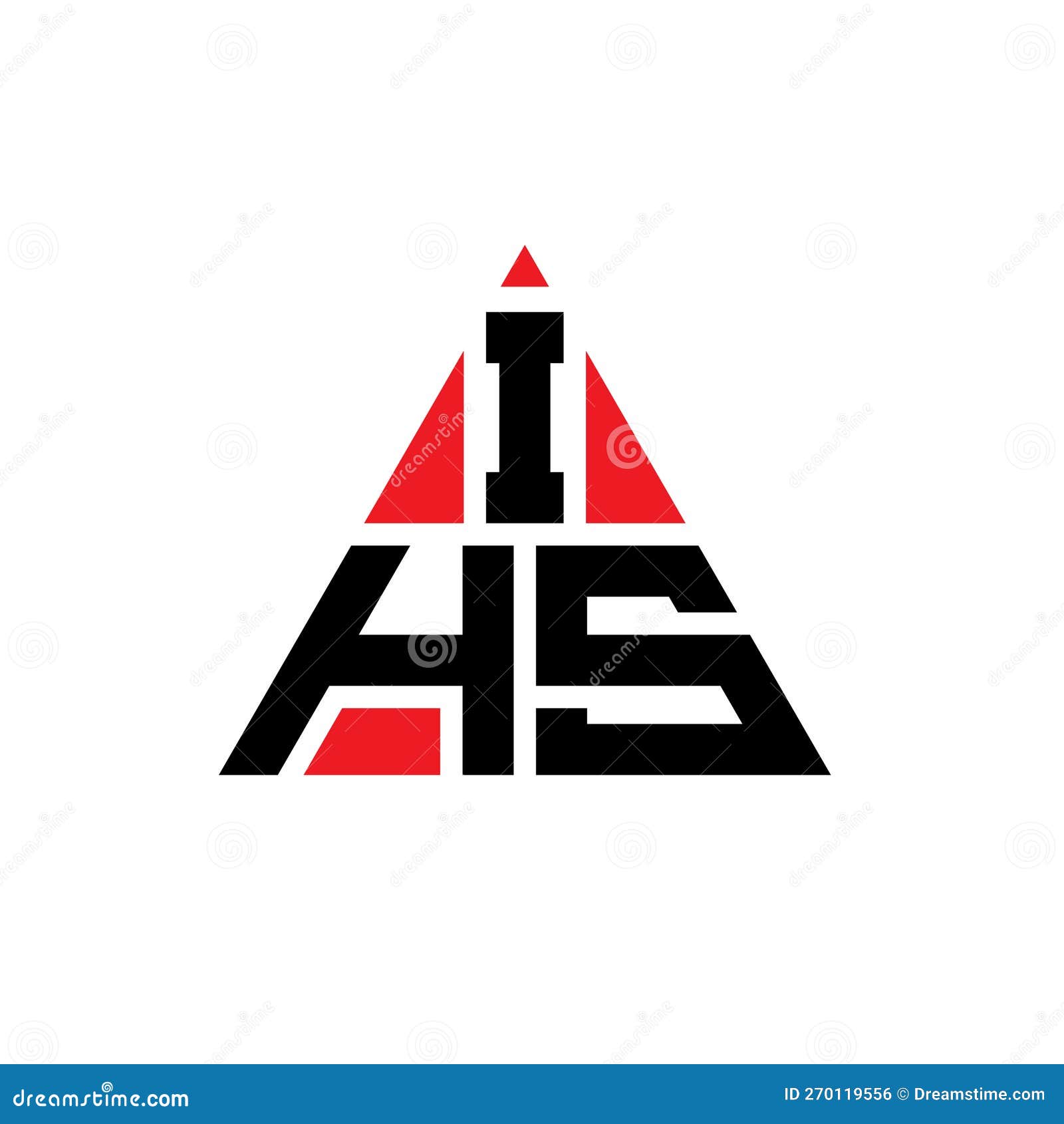 IHS Triangle Letter Logo Design With Triangle Shape. IHS Triangle Logo ...