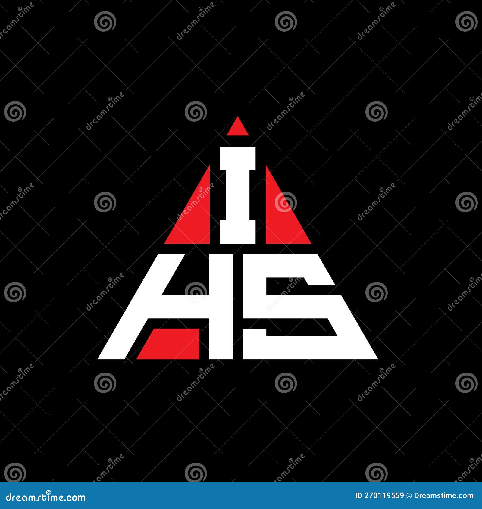 IHS Triangle Letter Logo Design with Triangle Shape. IHS Triangle Logo ...