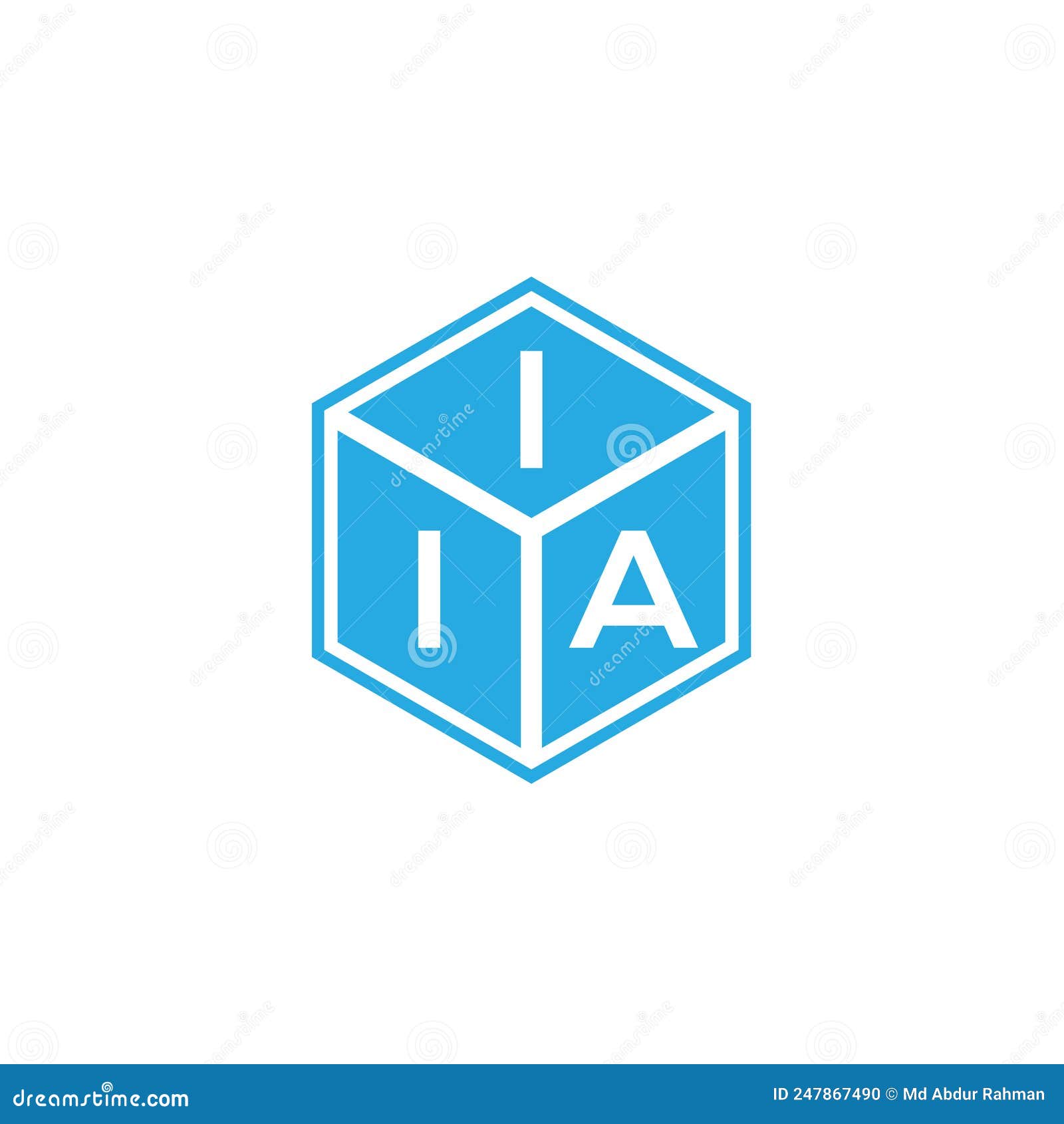 IIA Letter Logo Design on Black Background. IIA Creative Initials ...