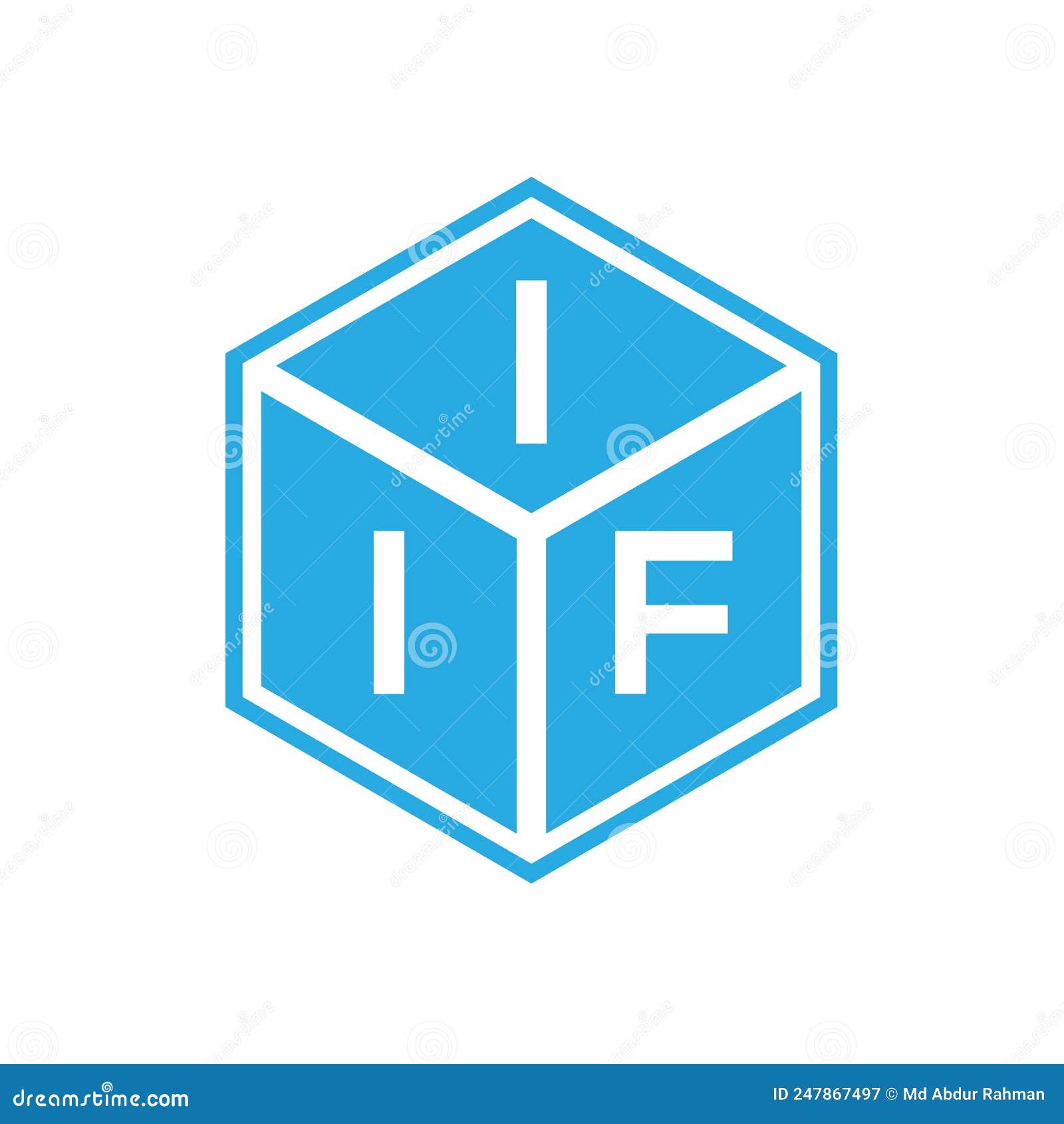 IIF Letter Logo Design on Black Background. IIF Creative Initials ...