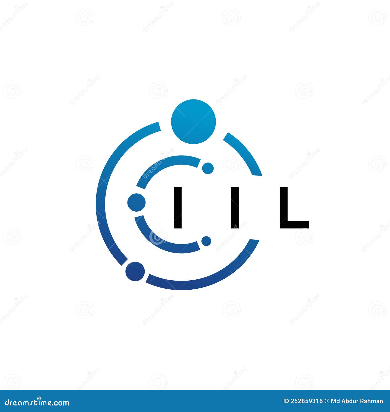 IIL Letter Technology Logo Design on White Background. IIL Creative ...