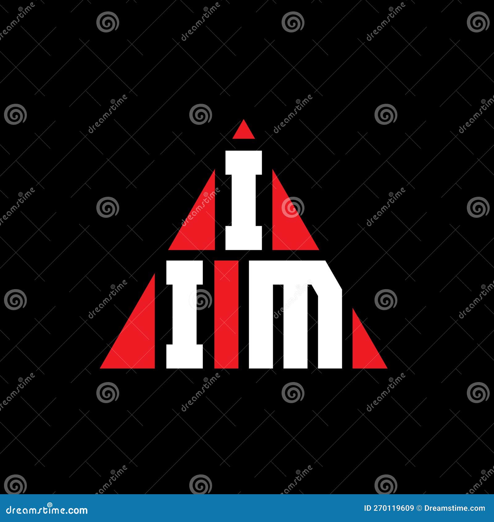 IIM Triangle Letter Logo Design with Triangle Shape. IIM Triangle Logo ...