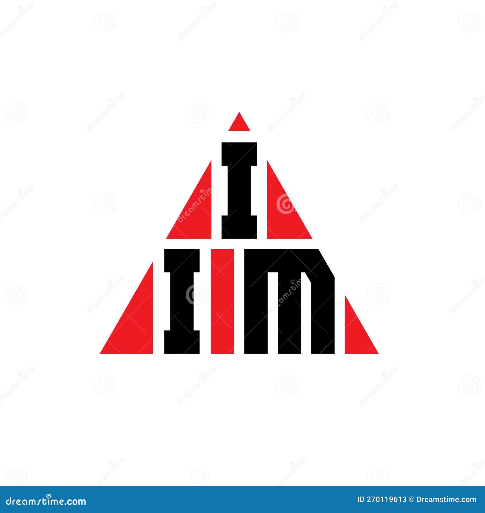 IIM Triangle Letter Logo Design with Triangle Shape. IIM Triangle Logo ...