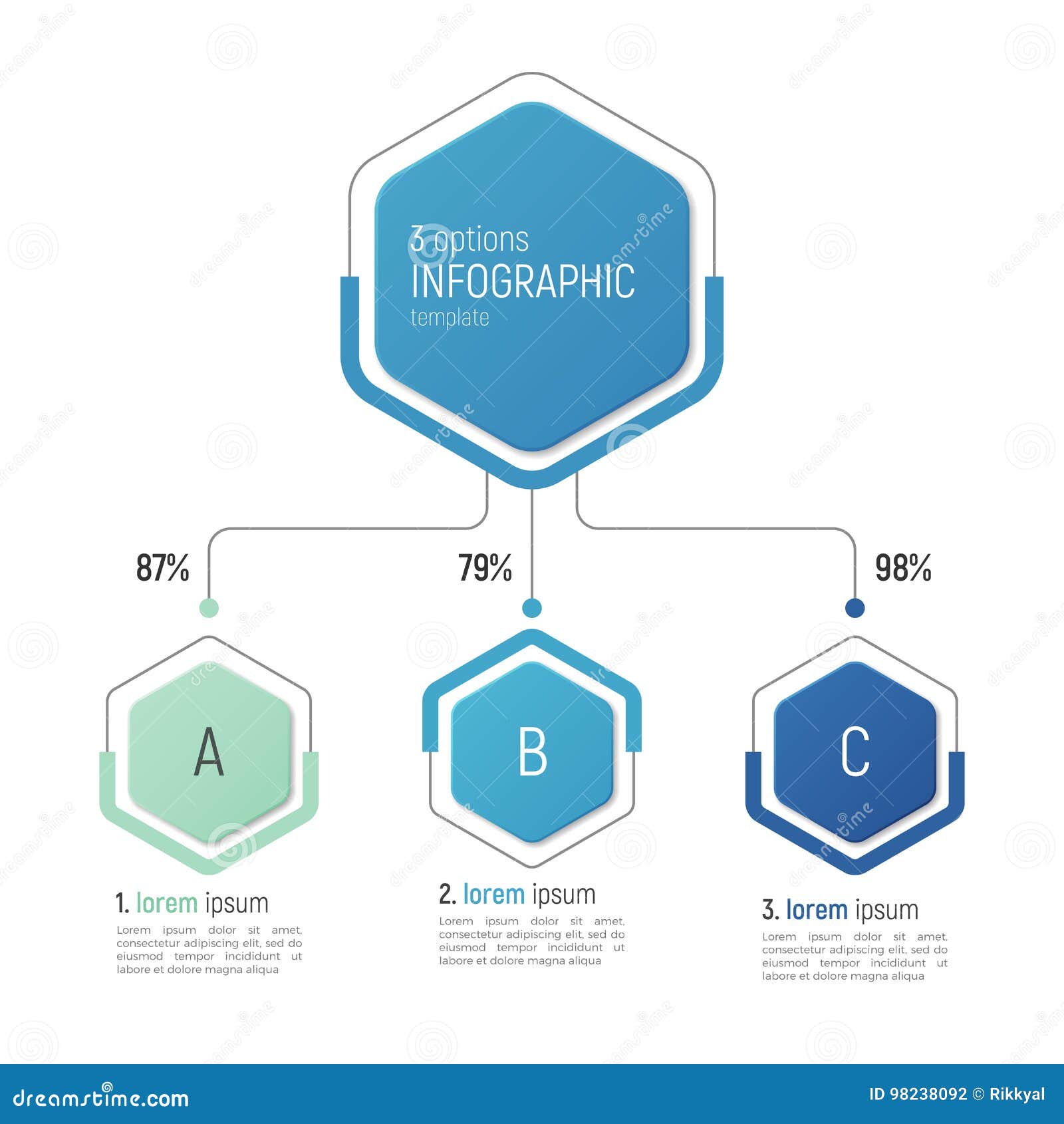 Iinfographic Template for Data Visualization. 3 Options Stock Vector ...