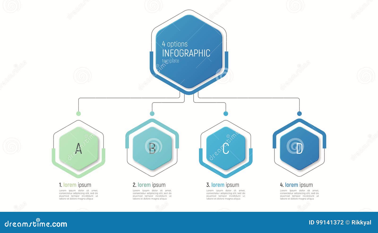 Iinfographic Template for Data Visualization. 4 Options Stock Vector ...