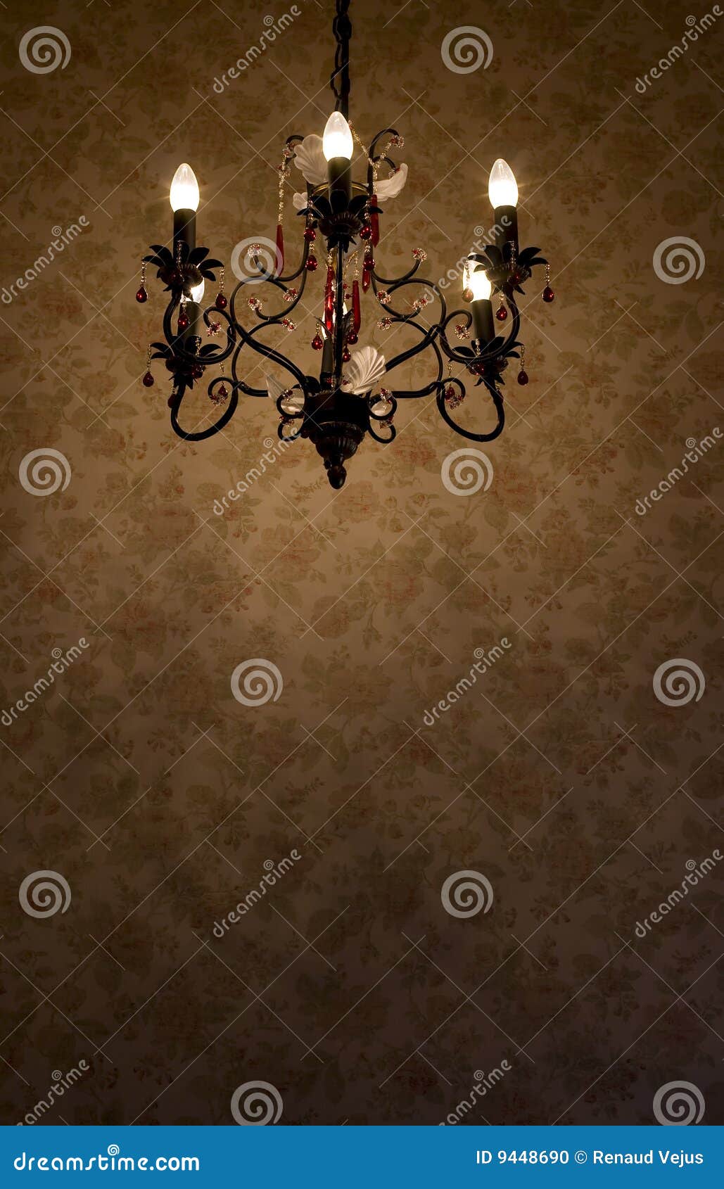 Iinterior Scene of Old Chandelier Stock Photo - Image of indoors, room ...