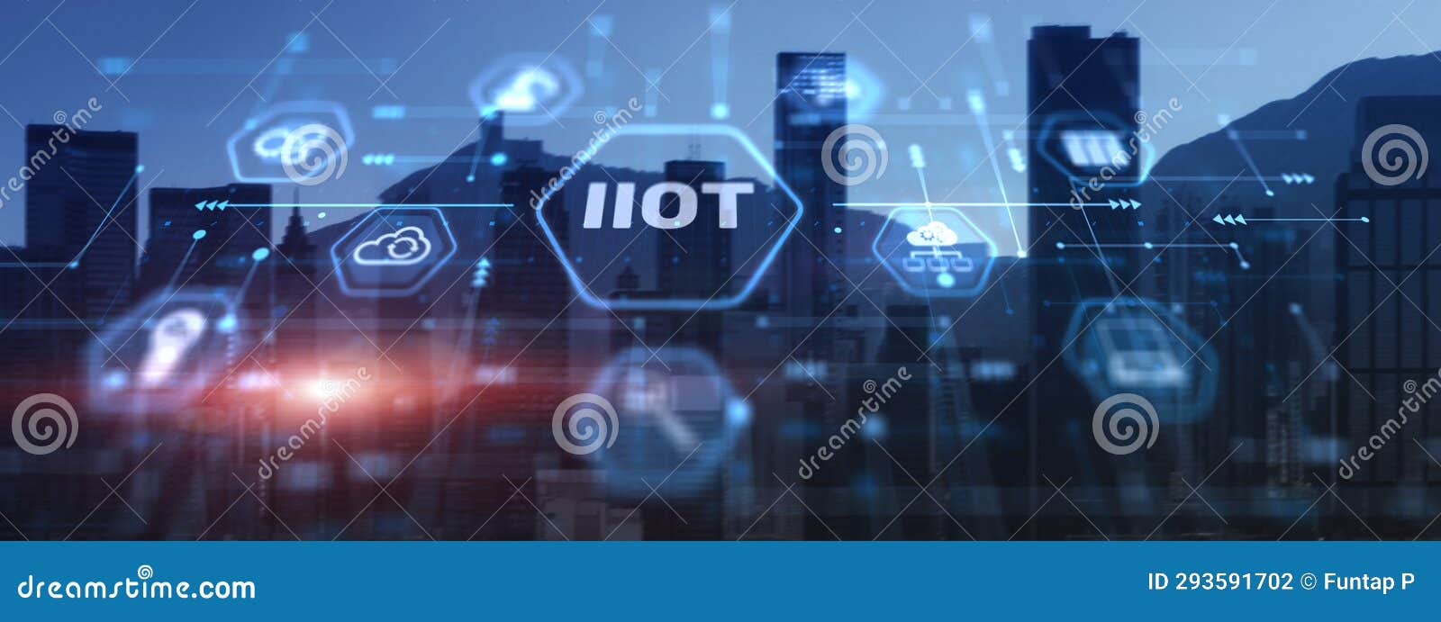 IIOT Industrial Internet of Things Concept. Technology and Business ...