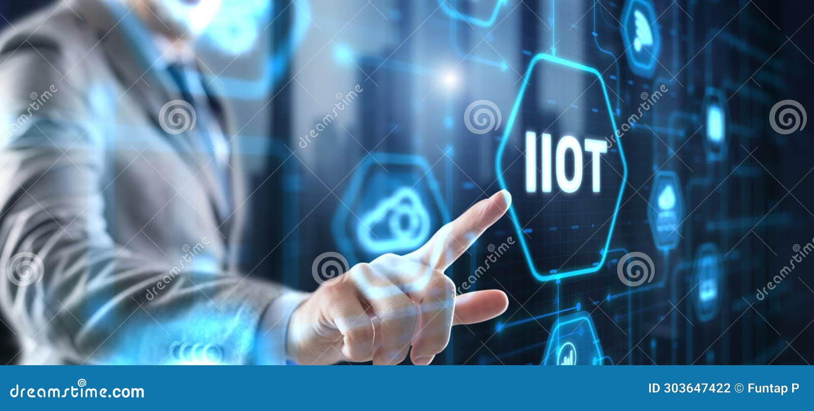 IIOT Industrial Internet of Things Concept. Technology and Business ...