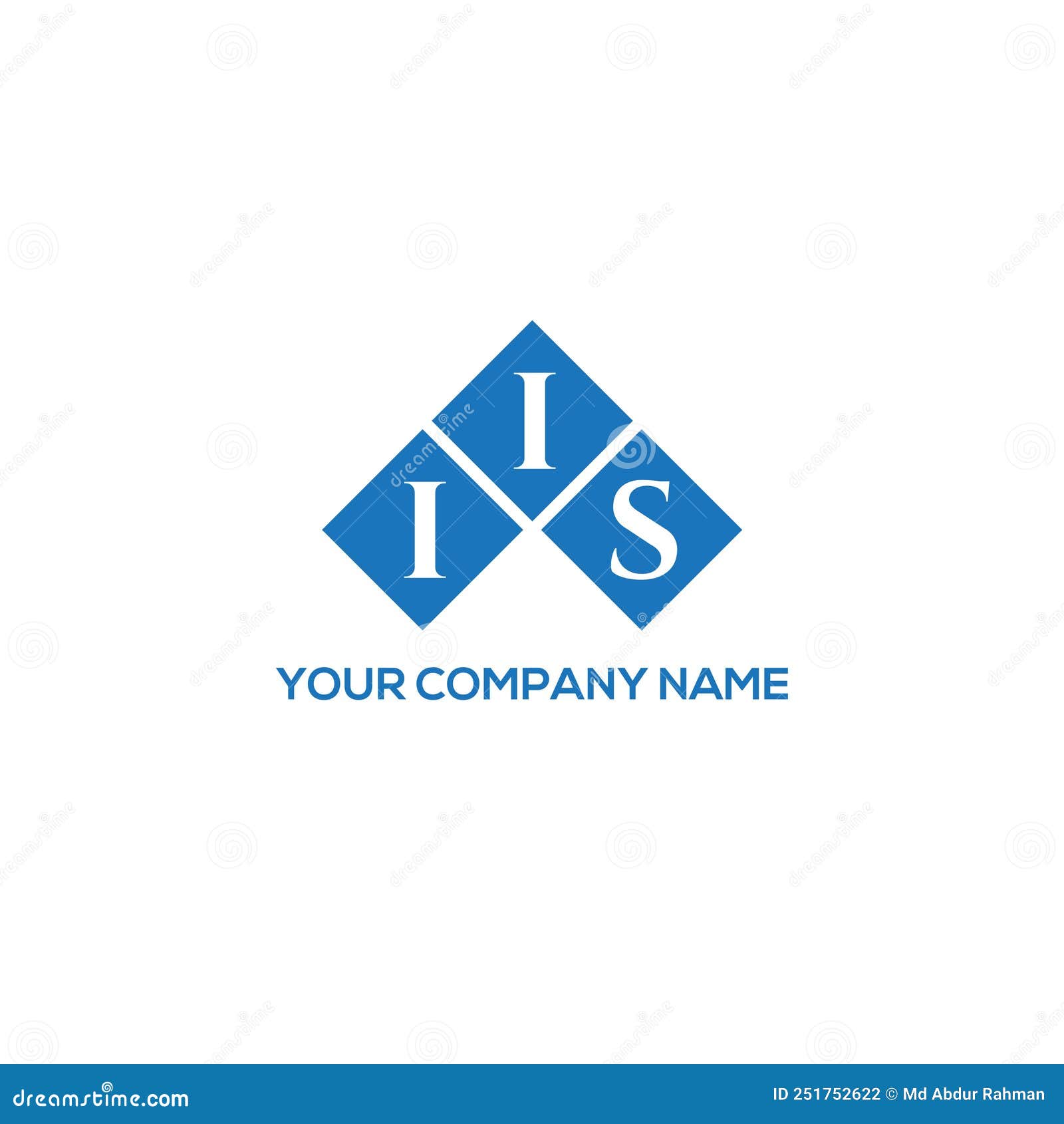 IIS Letter Logo Design on WHITE Background. IIS Creative Initials ...