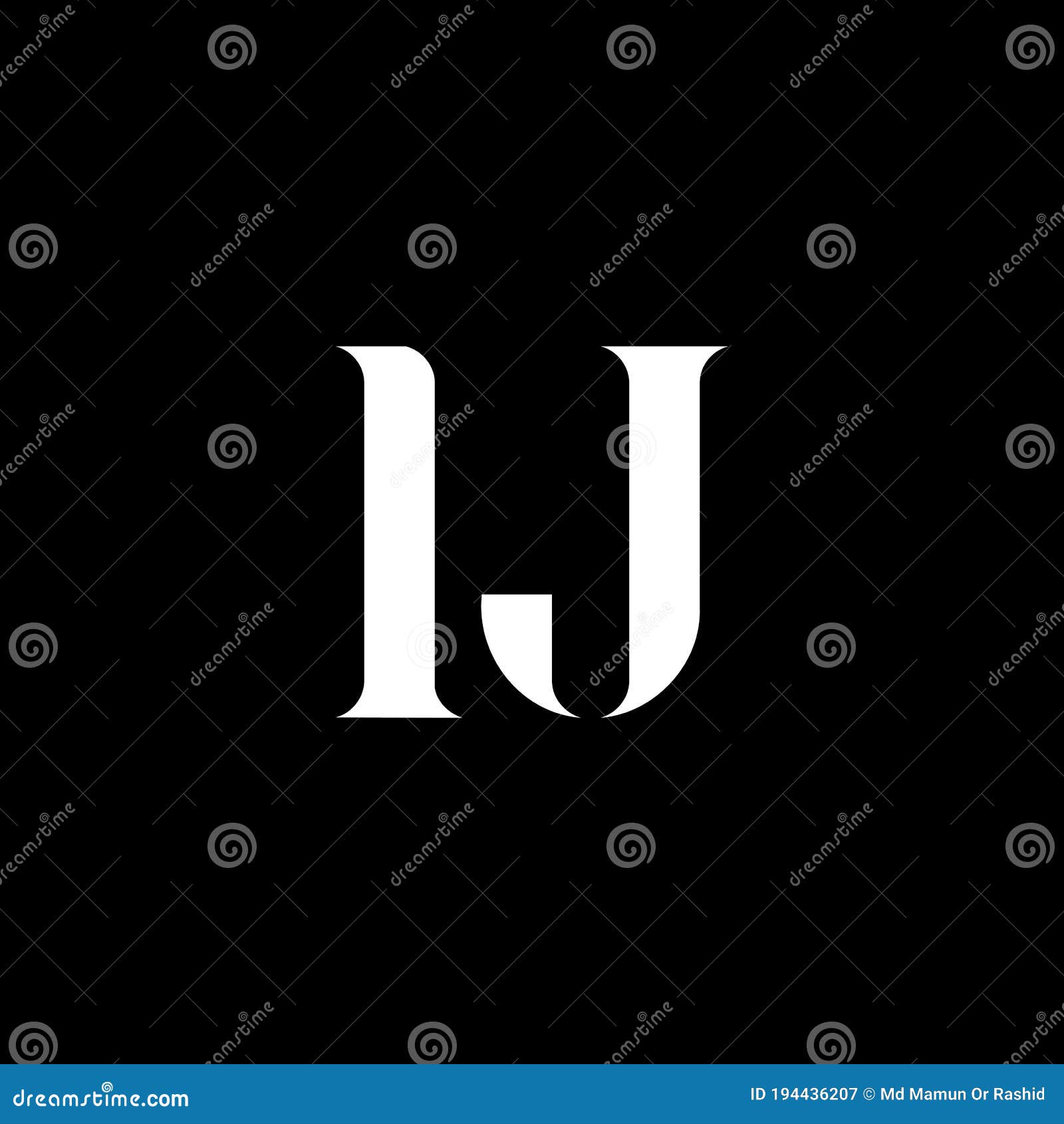 IJ I J Letter Logo Design. Initial Letter IJ Uppercase Monogram Logo ...