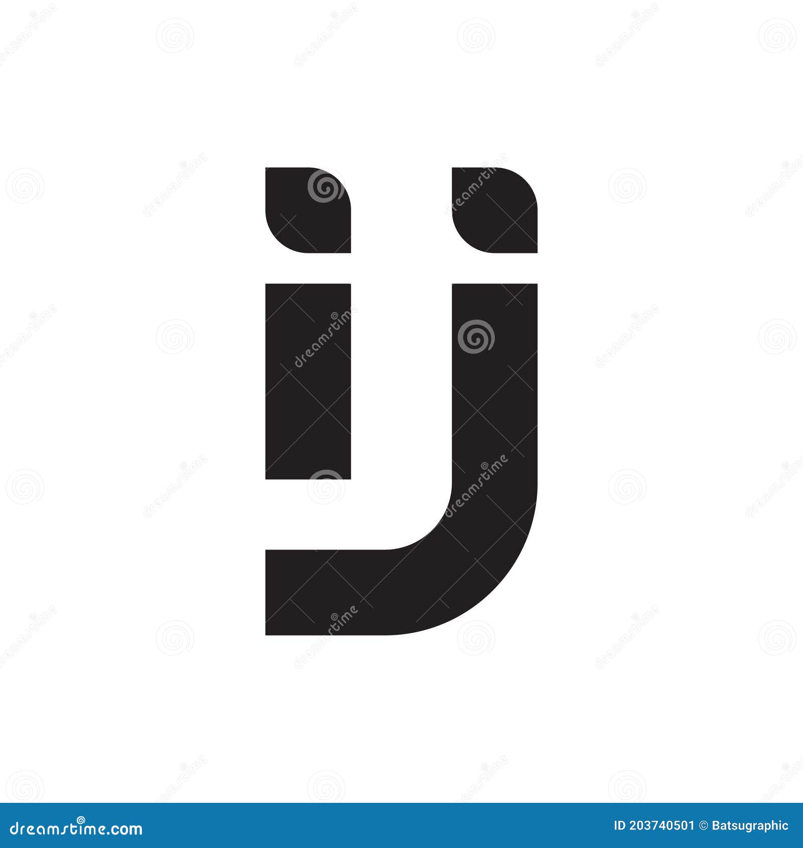Ij Initial Letter Vector Logo Icon Stock Vector - Illustration of ...