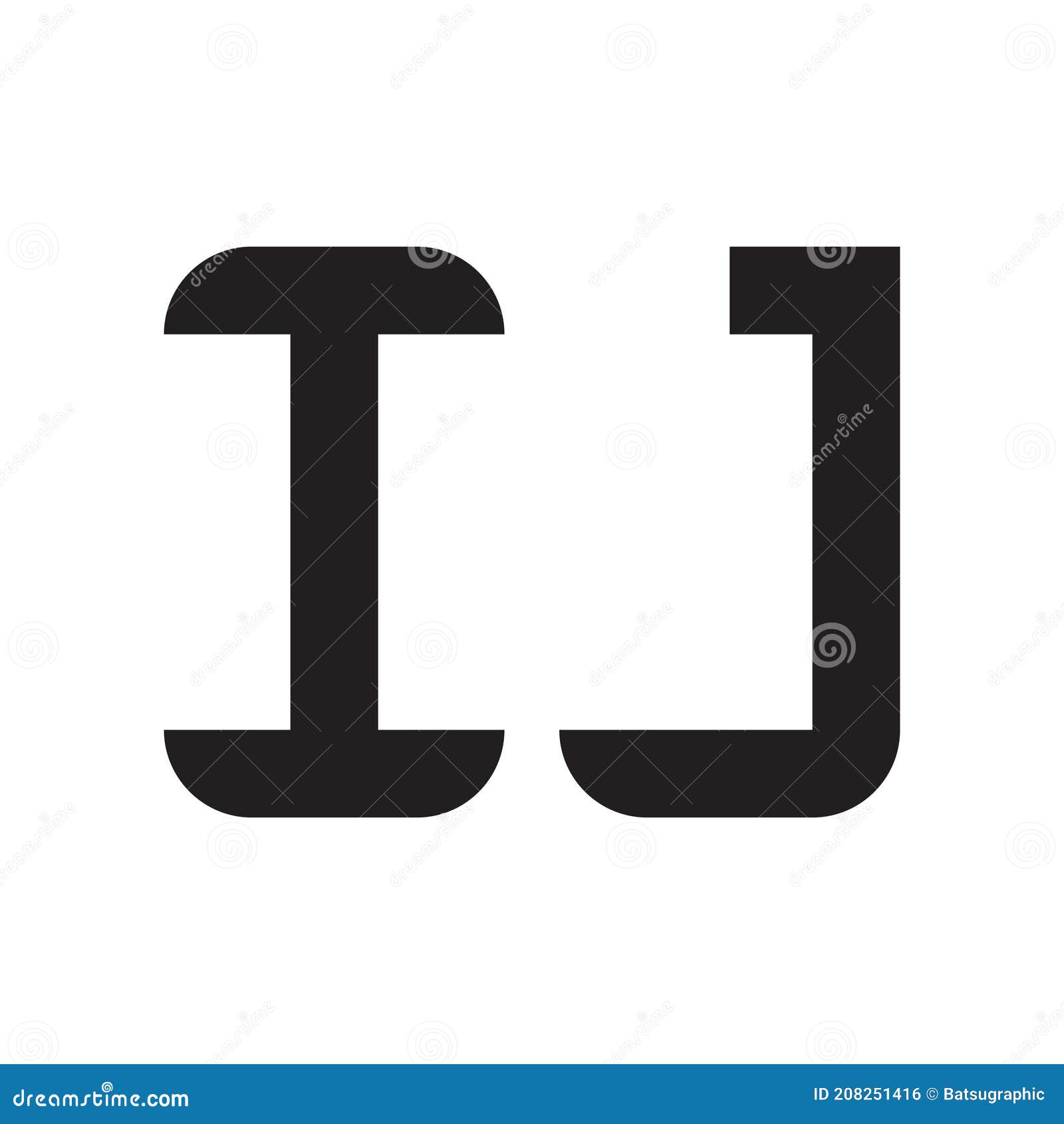 Ij Initial Letter Vector Logo Icon Stock Vector - Illustration of ...