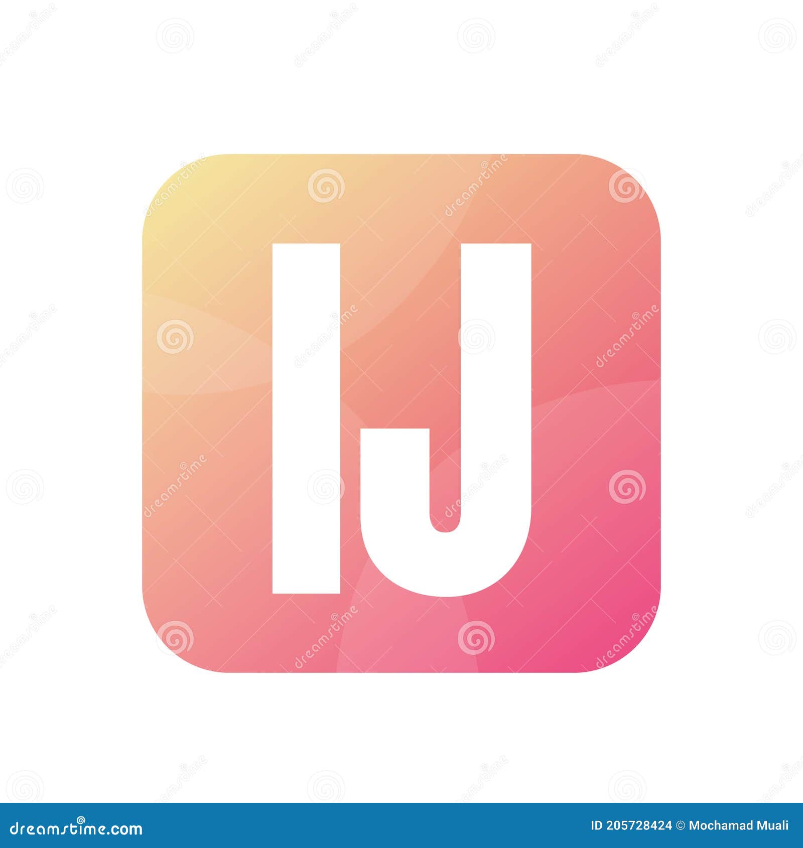 IJ Letter Logo Design with Simple Style Stock Vector - Illustration of ...