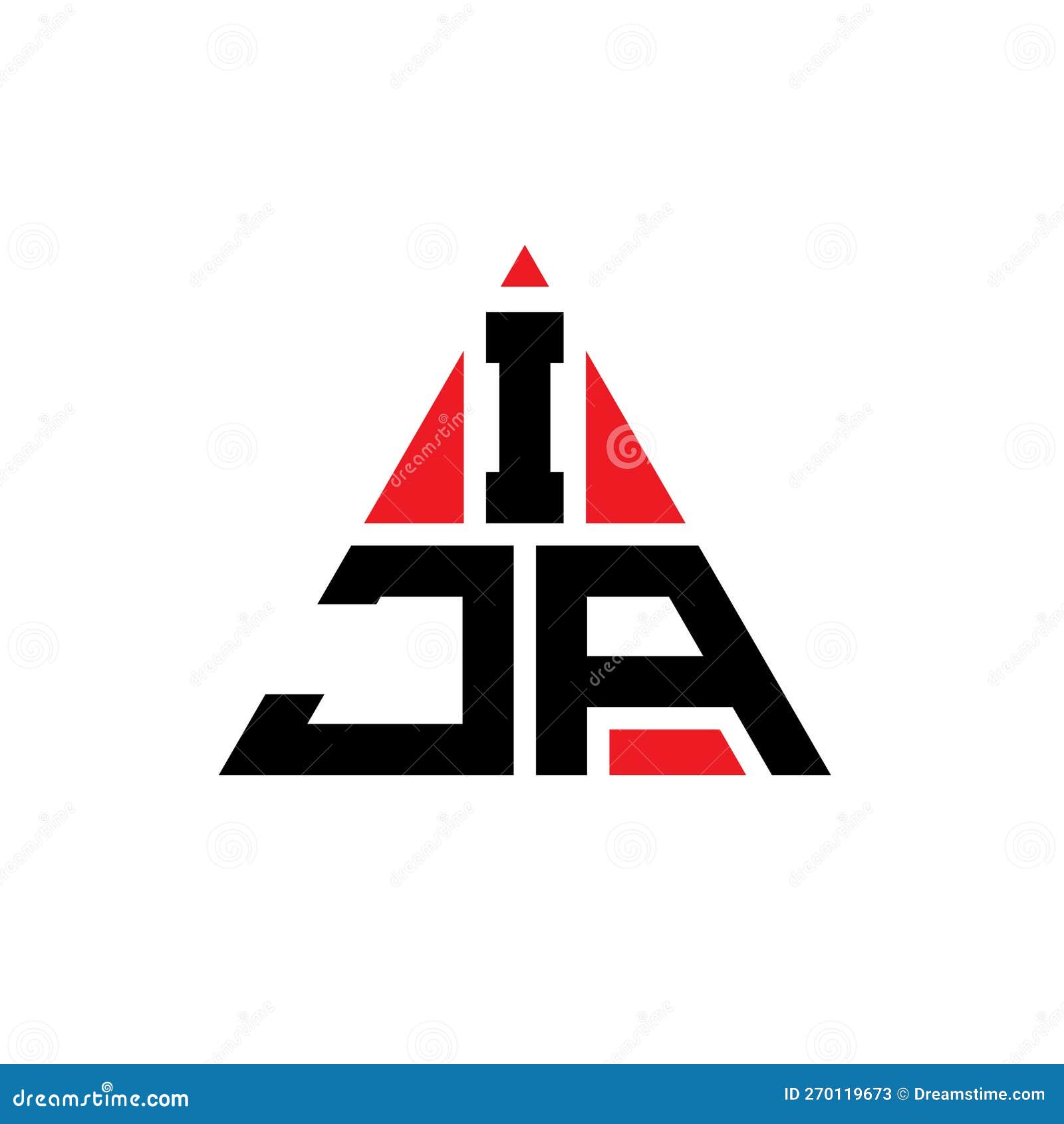 IJA Triangle Letter Logo Design with Triangle Shape. IJA Triangle Logo ...