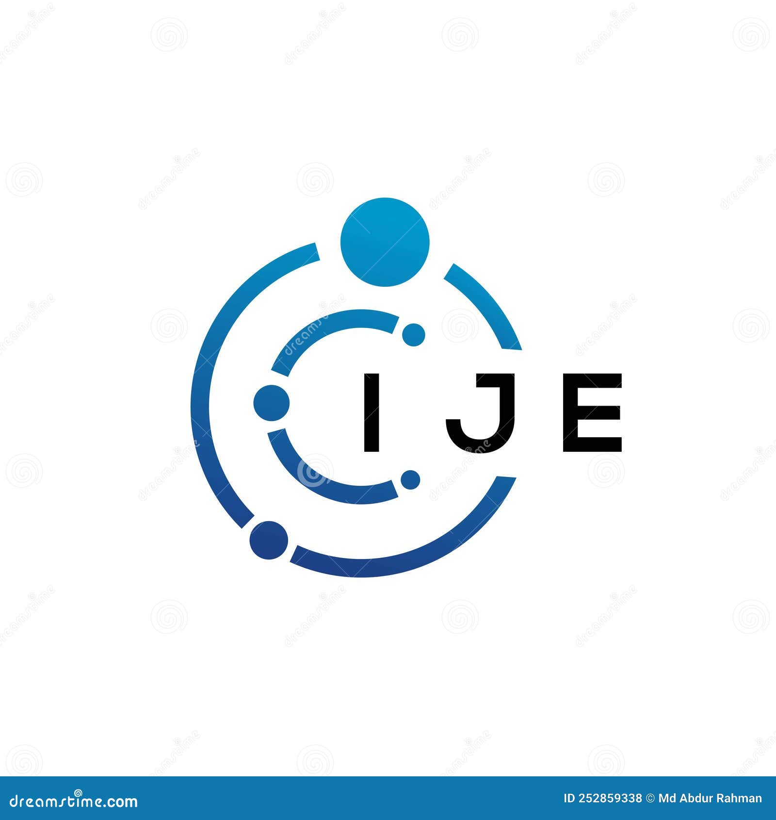 IJE Letter Technology Logo Design on White Background. IJE Creative ...