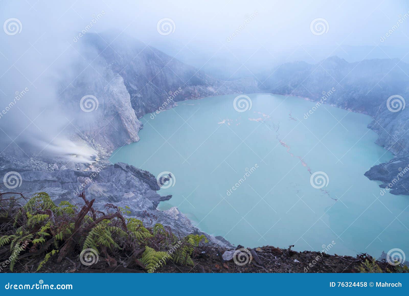 Ijen Crater, Java, Indonesia Stock Photo - Image of dark, rock: 76324458