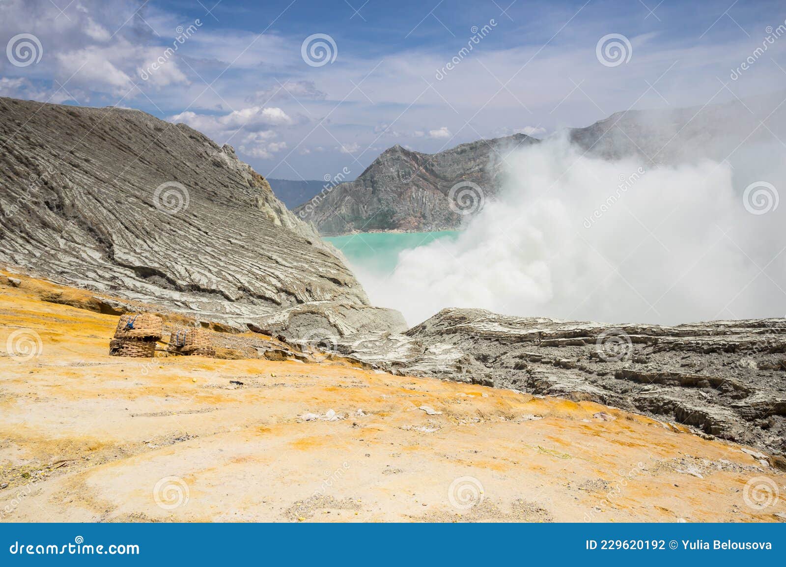 Ijen Volcano in East Java, Indonesia Stock Photo - Image of indonesia ...
