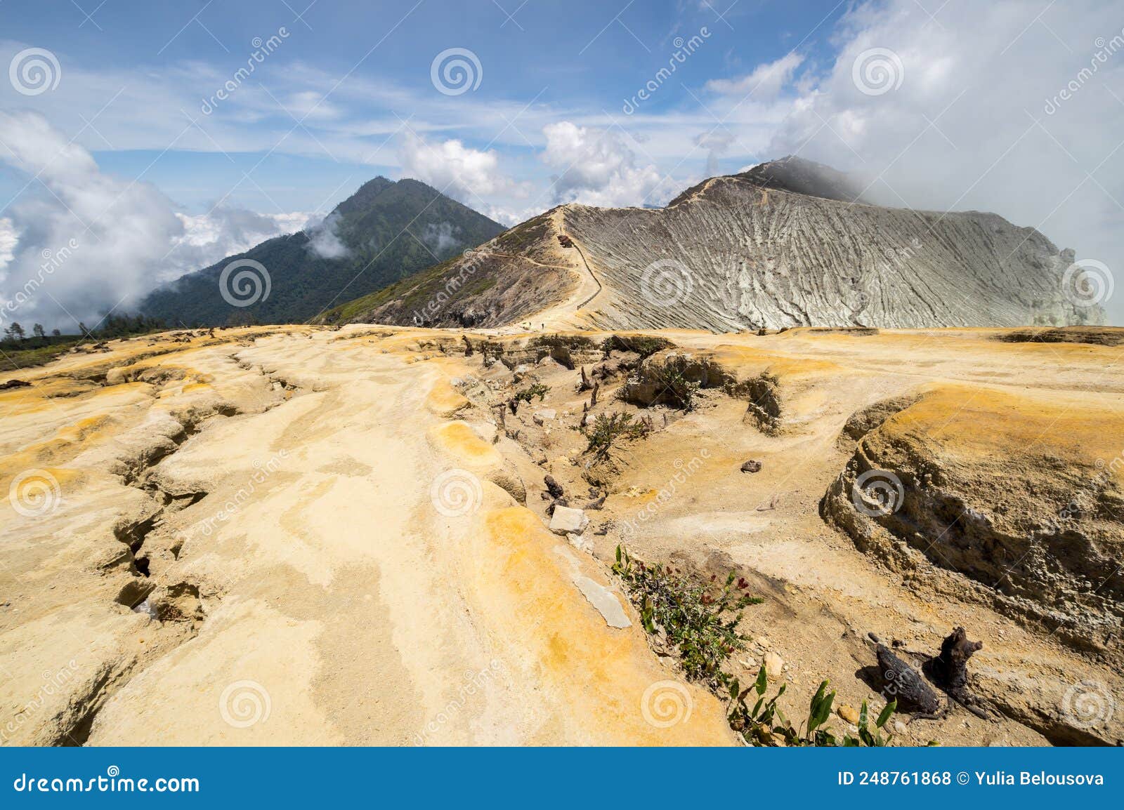 Ijen Volcano in East Java, Indonesia Stock Photo - Image of natural ...