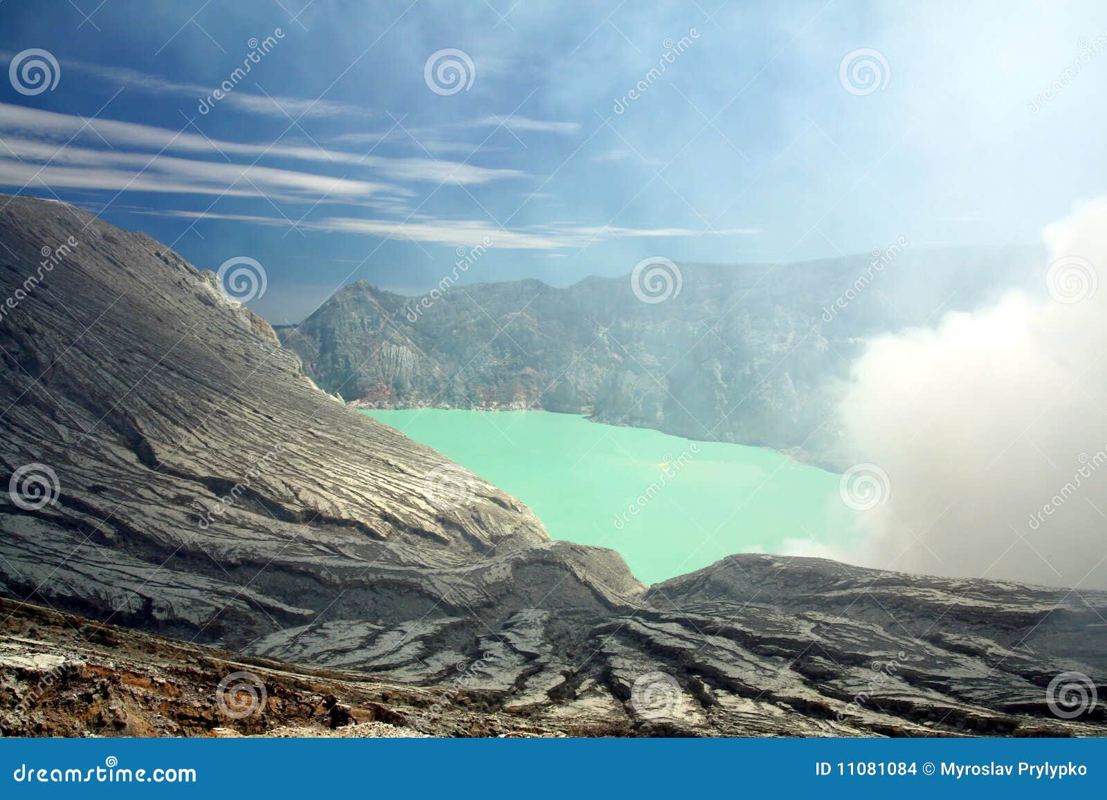 Ijen volcano in Indonesia stock photo. Image of ijen - 11081084