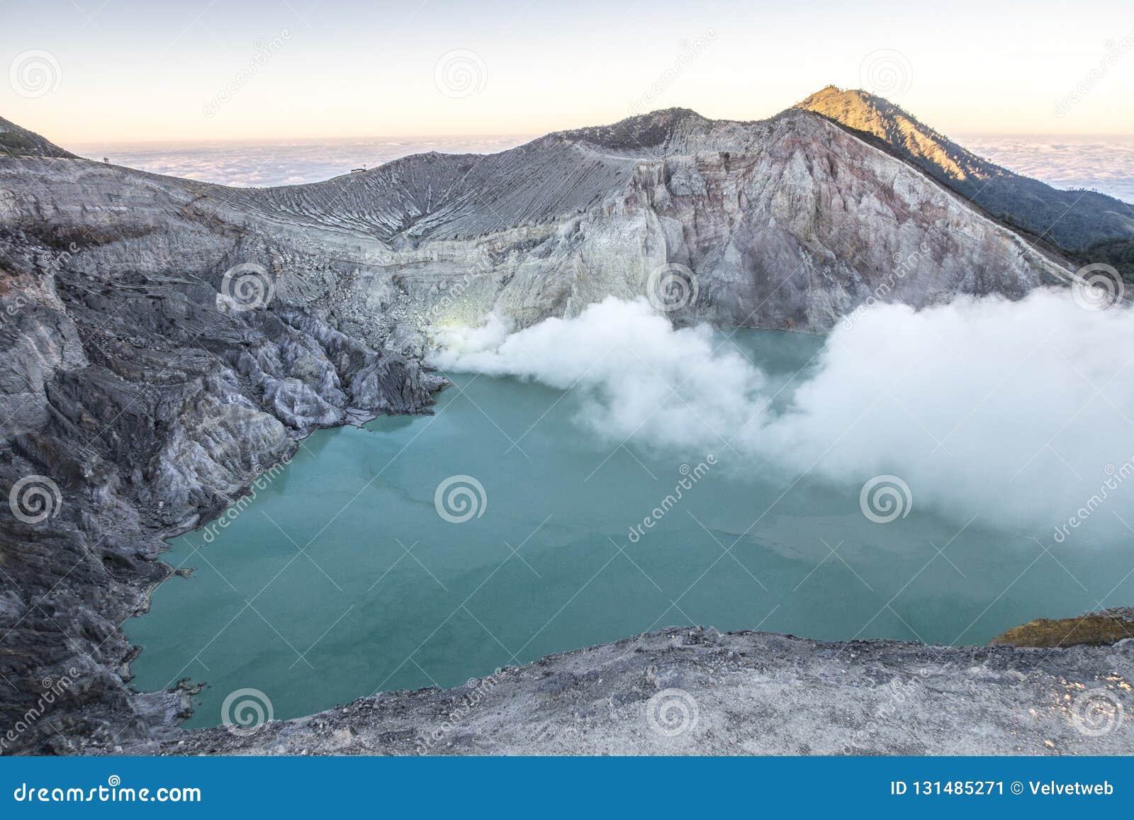 Ijen Volcano, Java, Indonesia Stock Image - Image of active, java ...