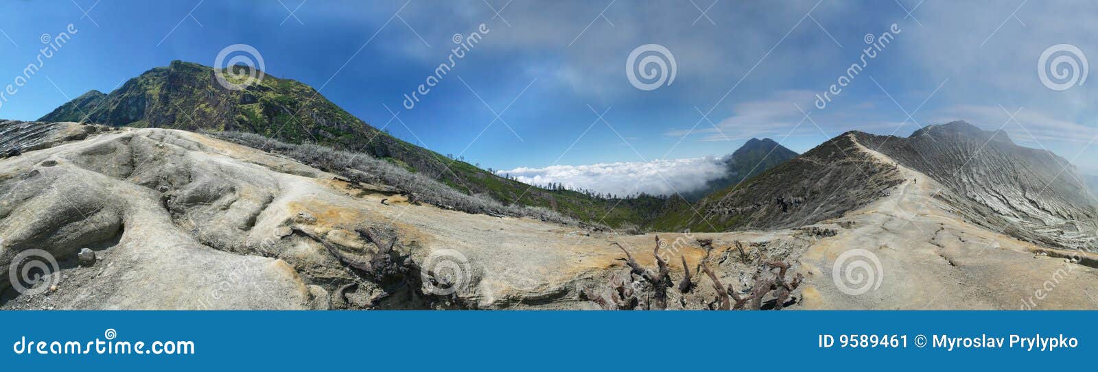Ijen volcano panorama 2 stock image. Image of asia, sunny - 9589461