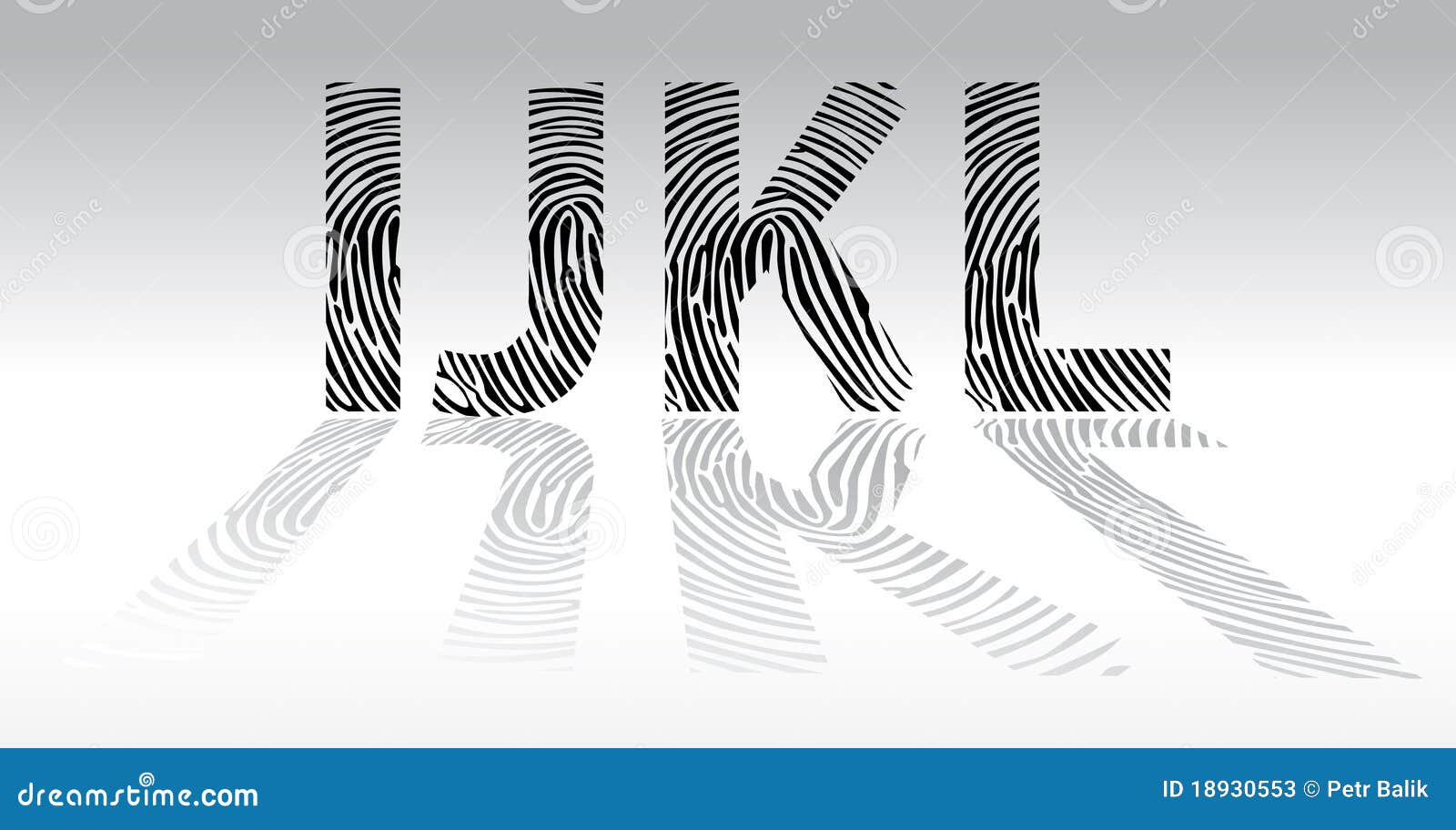 Ijkl fingerprint alphabet stock illustration. Illustration of ...