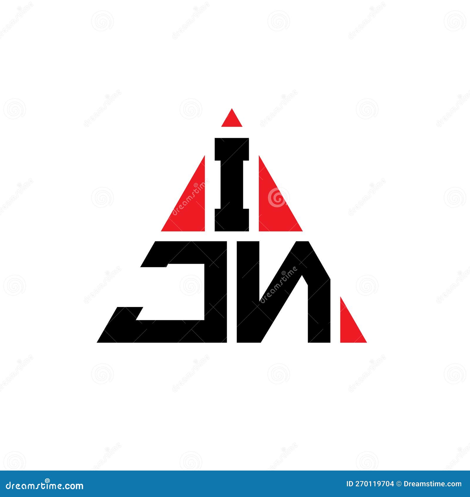 IJN Triangle Letter Logo Design With Triangle Shape. IJN Triangle Logo ...