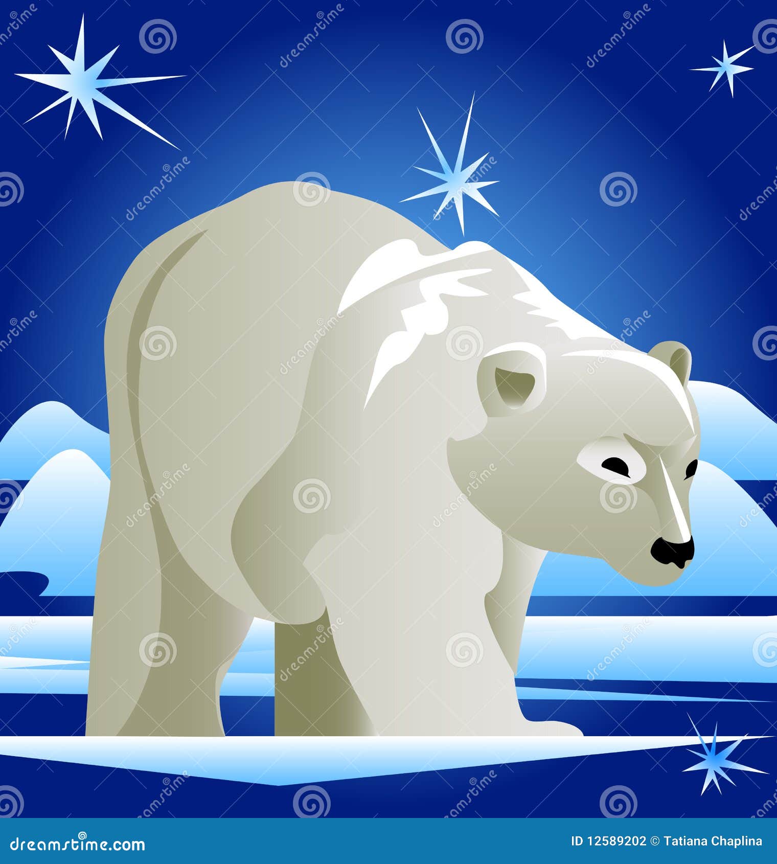 Ijsbeer vector illustratie. Illustration of ijsschol - 12589202