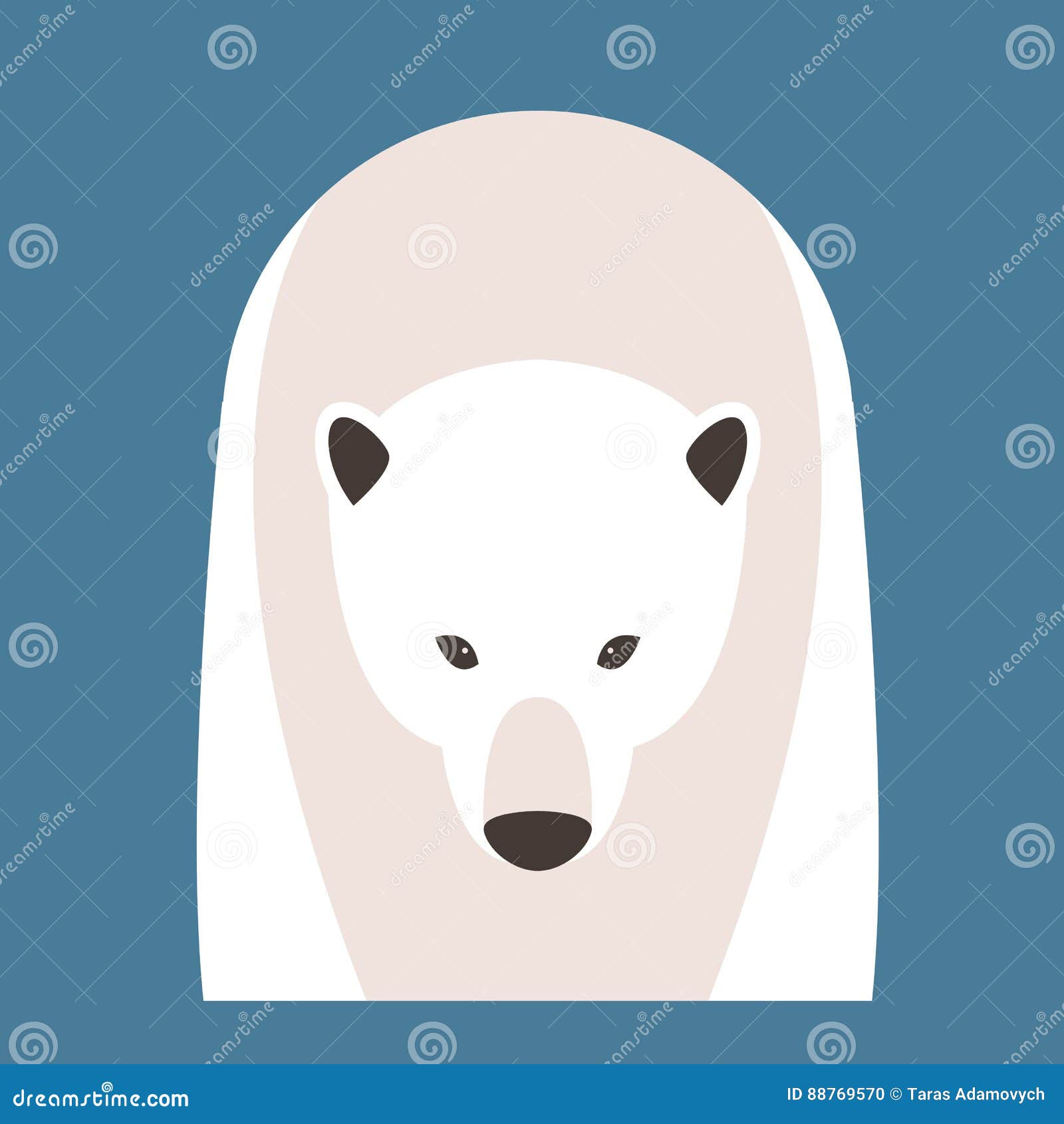 Ijsbeer Hoofd Vectorillustratie Vector Illustratie - Illustration of ...