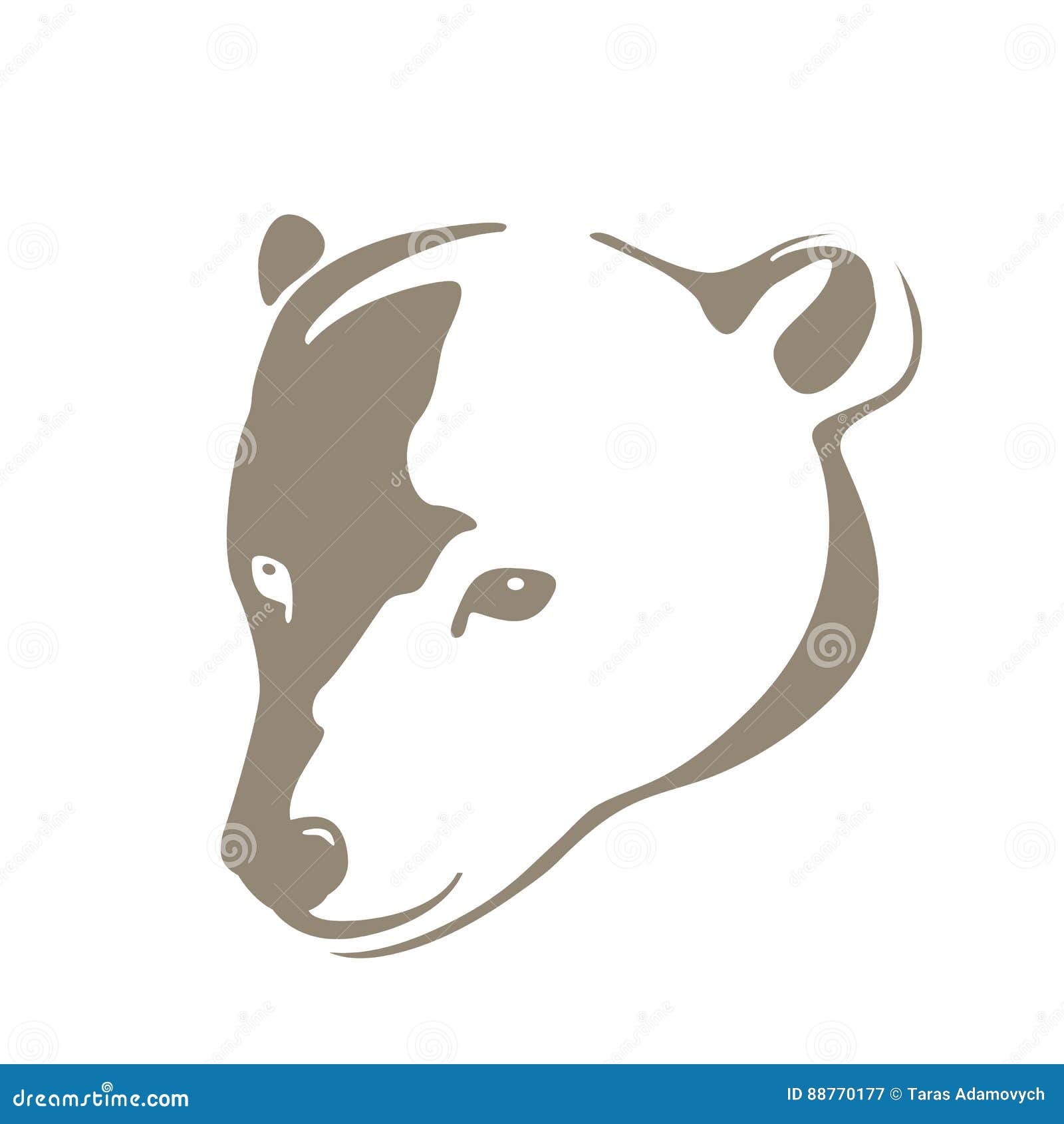 Ijsbeer Hoofd Vectorillustratie Vector Illustratie - Illustration of ...