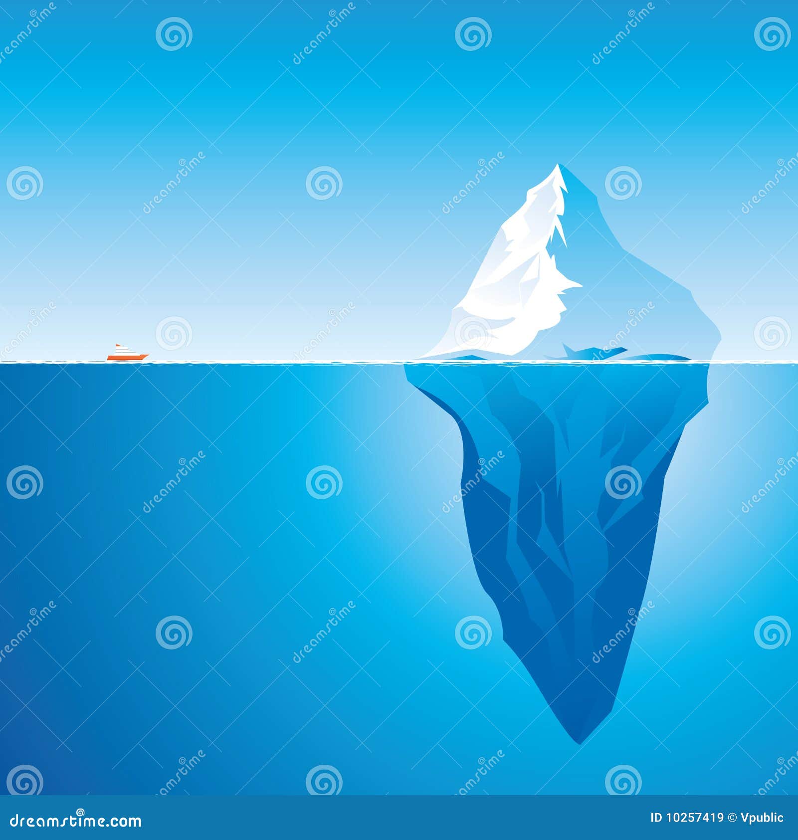 Ijsberg vector illustratie. Illustration of onderwater - 10257419