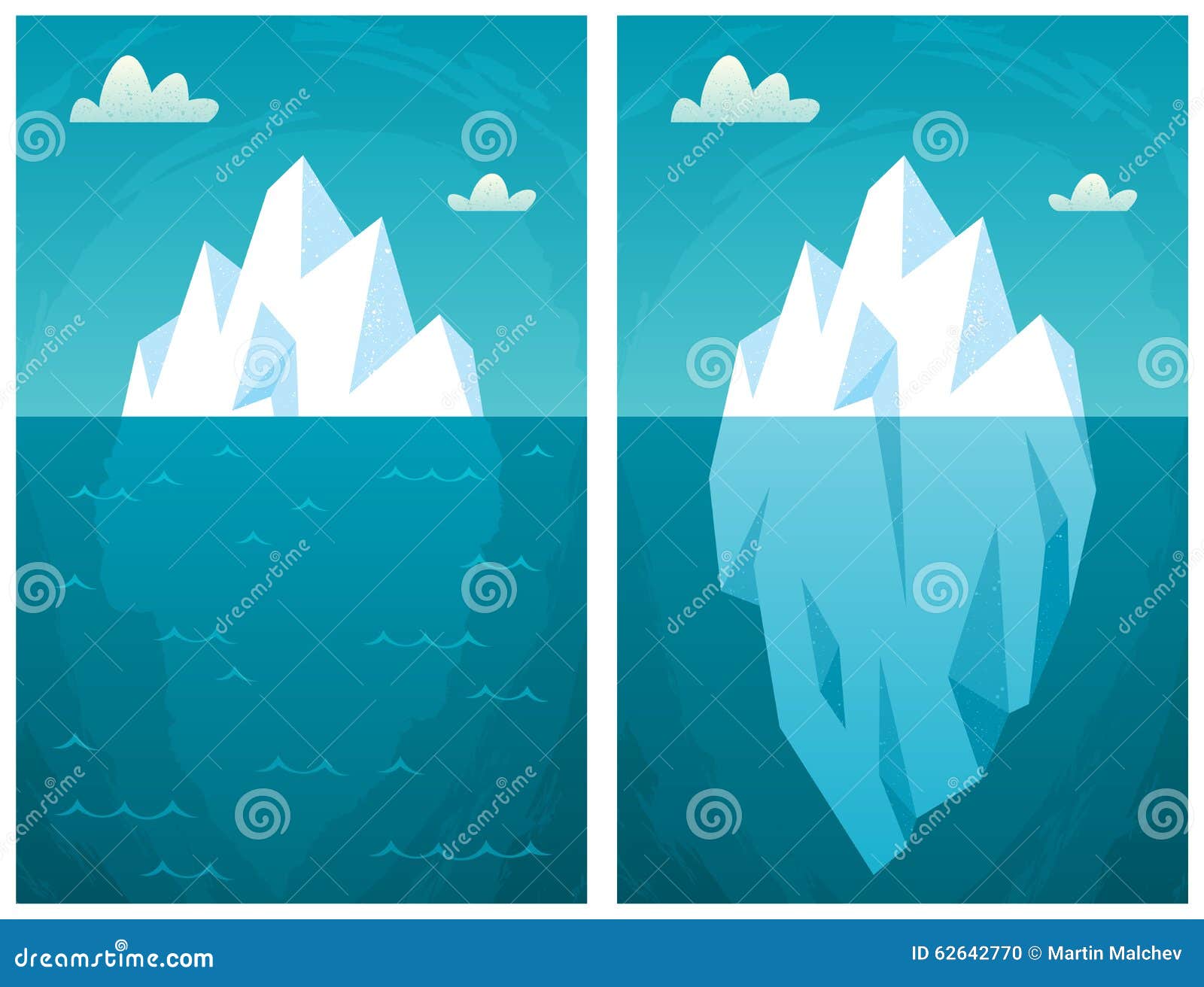 Ijsberg vector illustratie. Illustration of begrip, overzees - 62642770