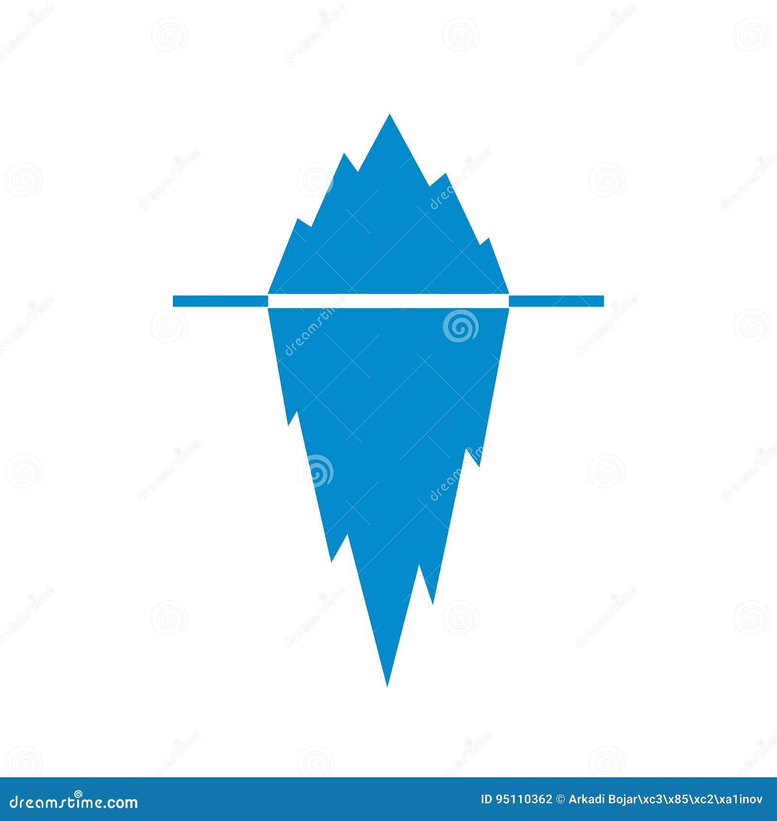 Ijsberg vectorpictogram vector illustratie. Illustration of bevroren ...