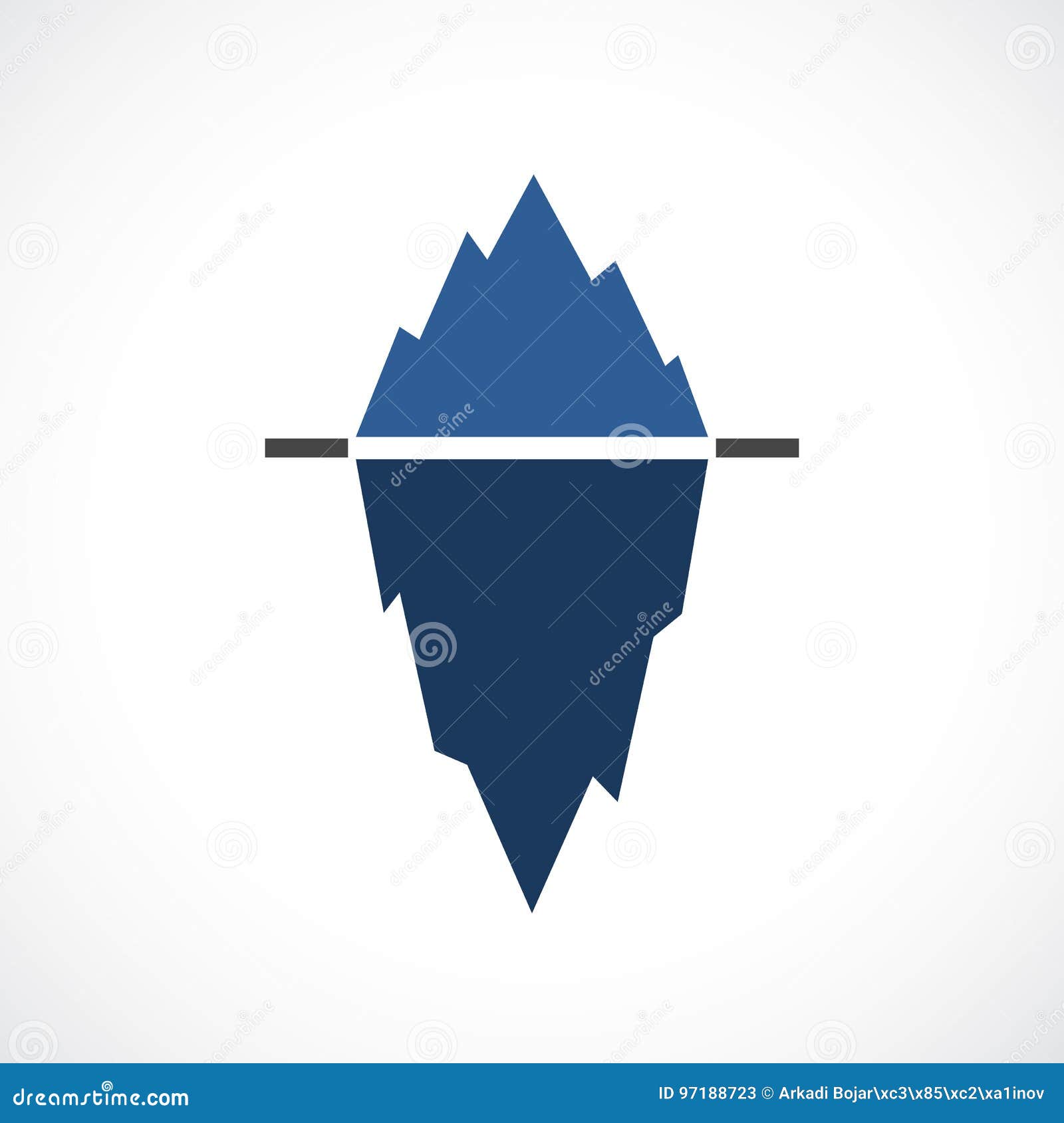 Ijsberg vectorsymbool vector illustratie. Illustration of ijsberg ...