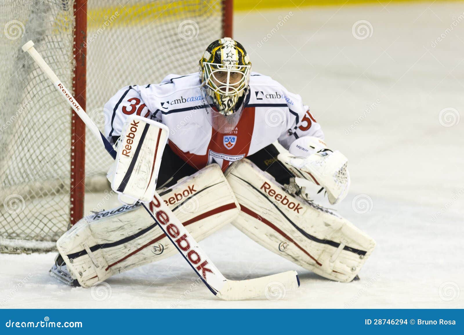 Ijshockey Goalie redactionele stock afbeelding. Image of ...
